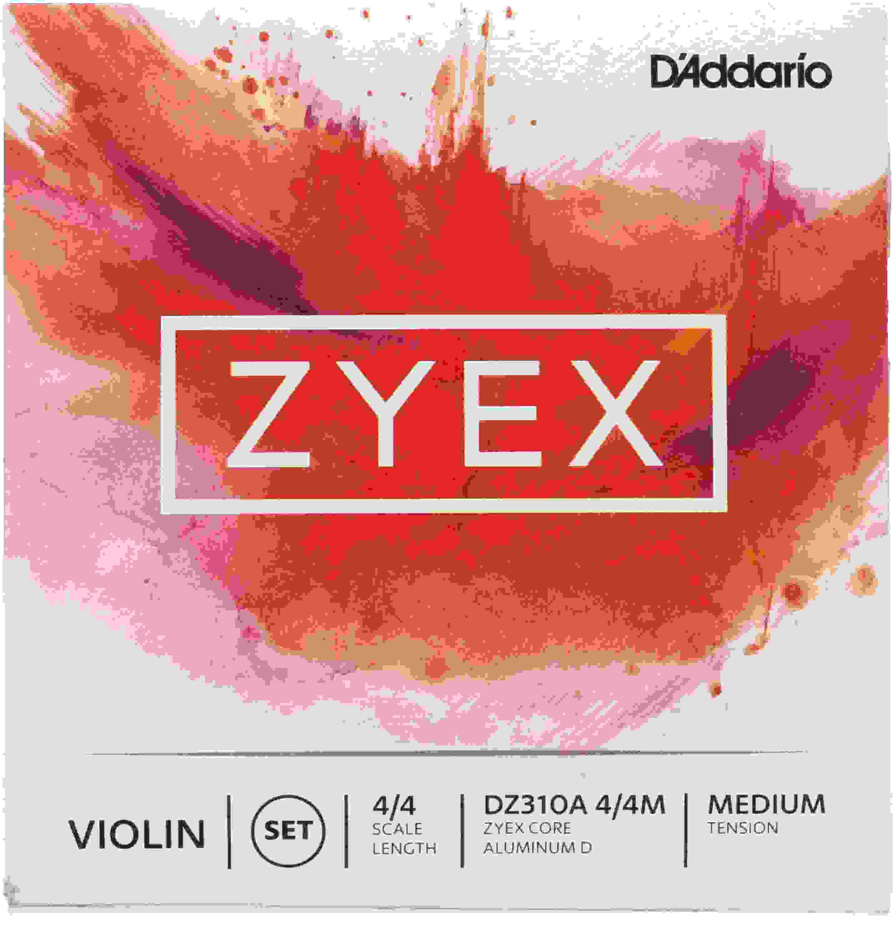 D'Addario DZ310A Zyex Violin String Set - 4/4 Size with Aluminum D ...