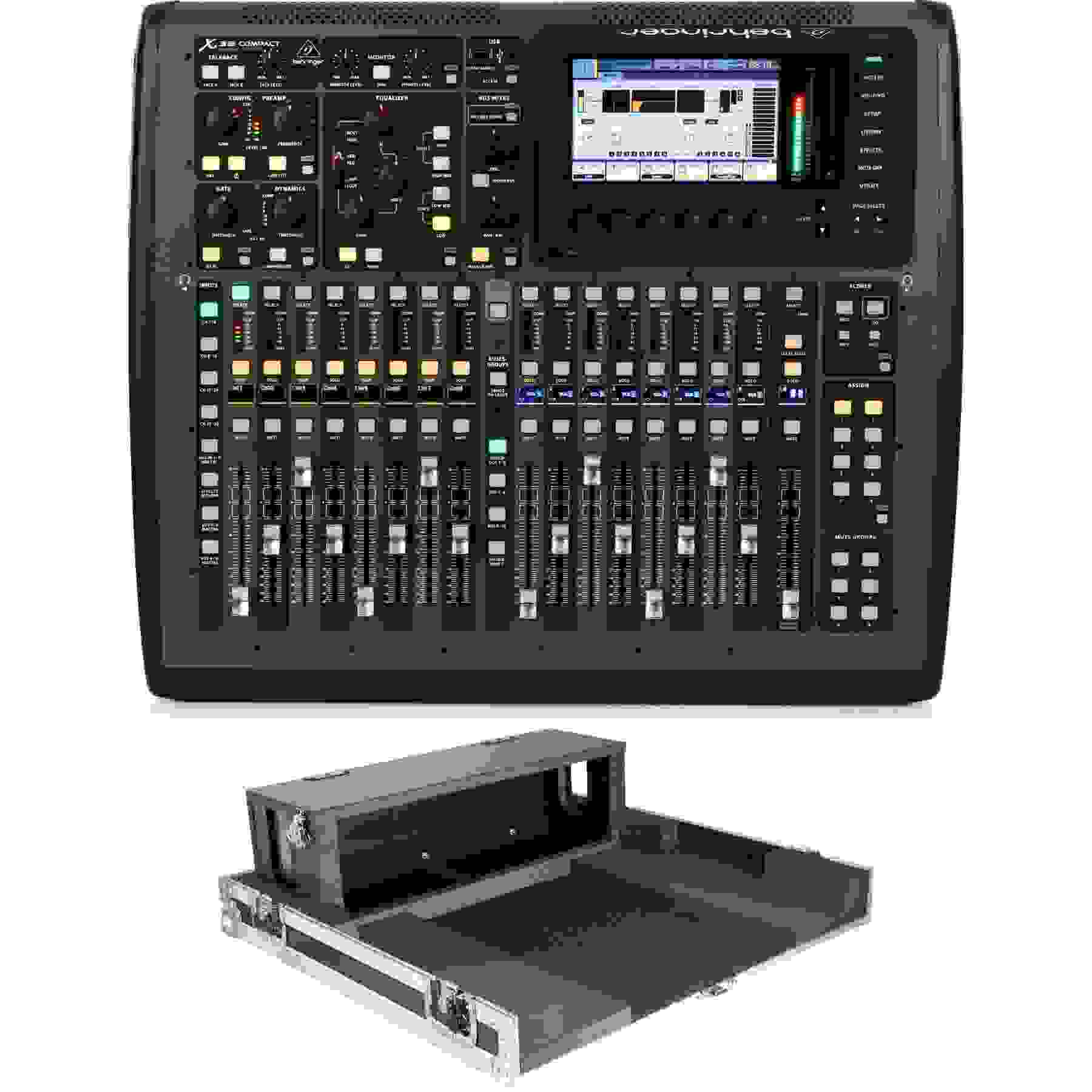 Behringer X32 Compact 40-channel Digital Mixer and Flight Case Bundle ...