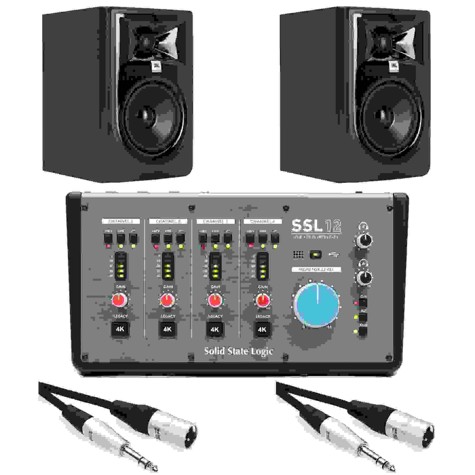 Solid State Logic SSL 12 USB Audio Interface and JBL 305P MkII Monitor Bundle | Sweetwater