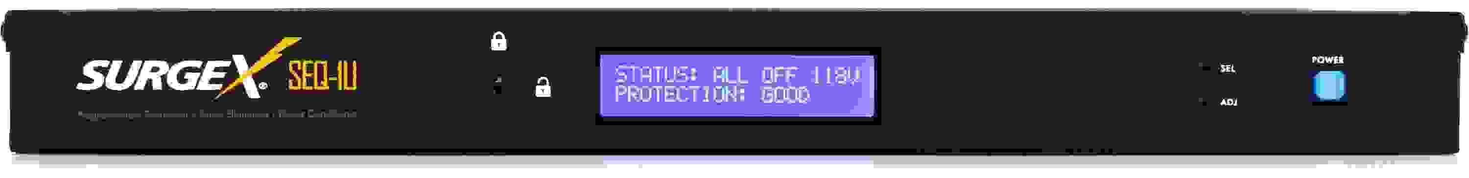 SurgeX SEQ-1U 8 Outlet Sequencing Surge Eliminator with Remote & Key Lock | Sweetwater