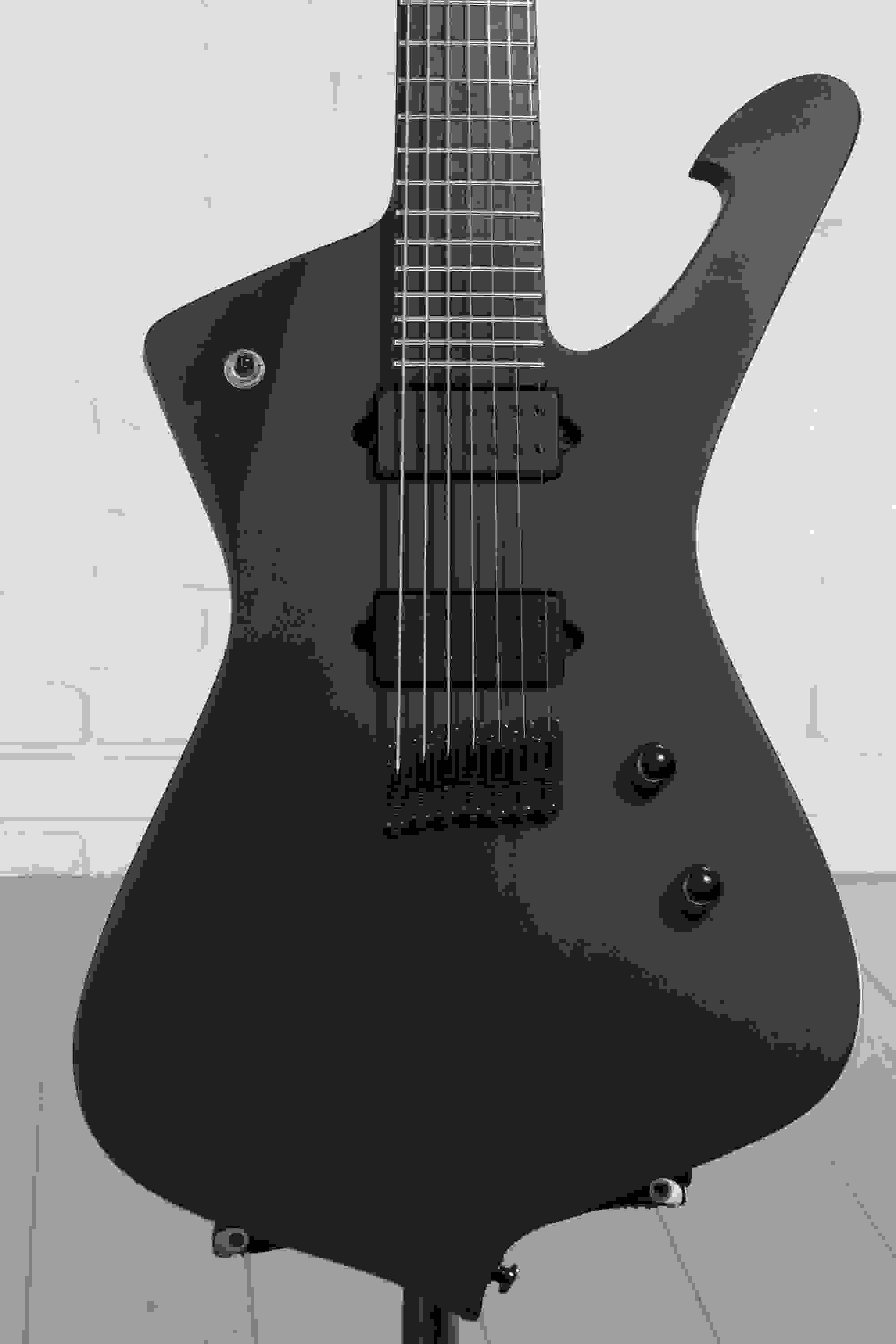 Ibanez Iron Label Iceman 7-string - Black Flat | Sweetwater