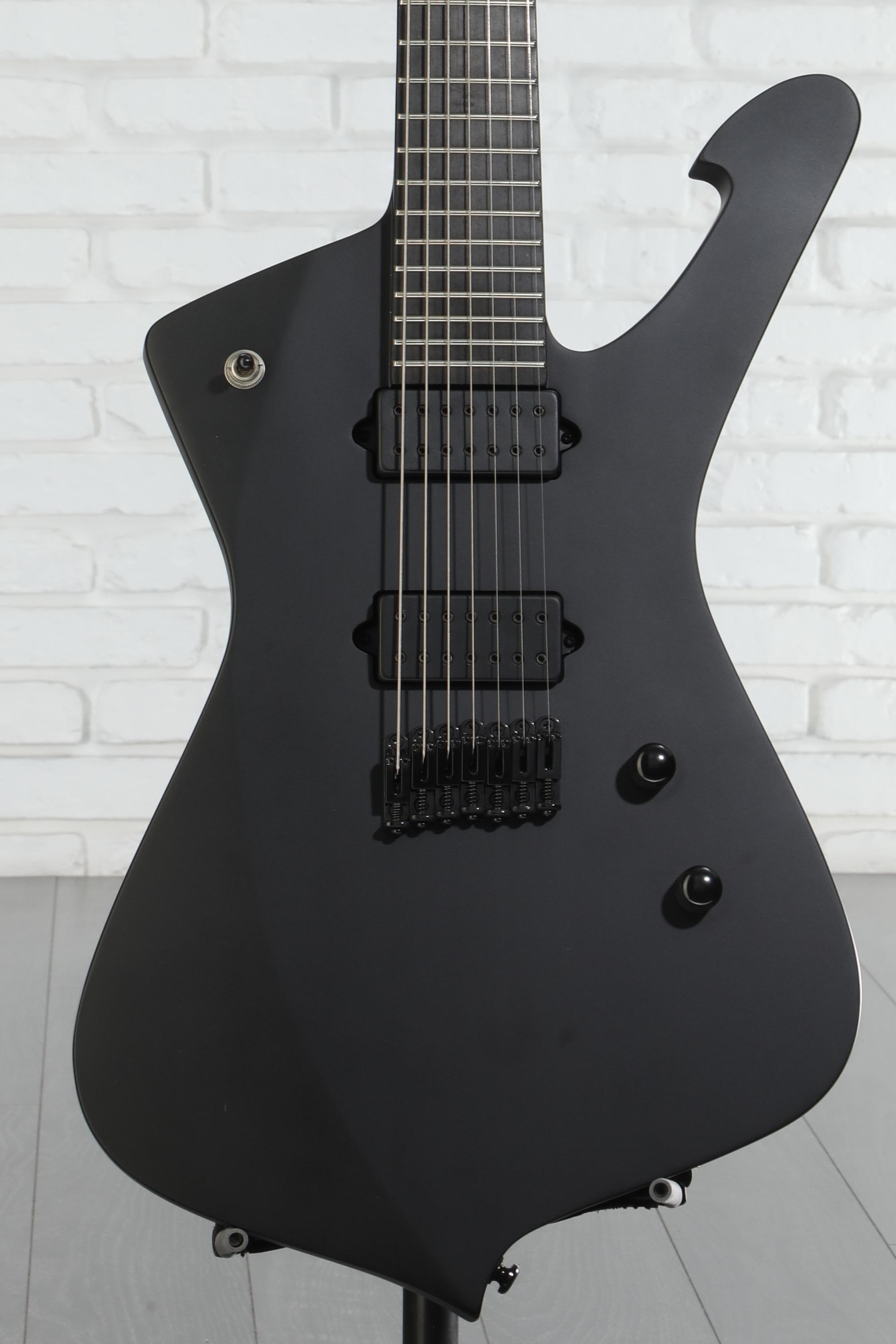 Ibanez Iron Label Iceman 7-string - Black Flat | Sweetwater