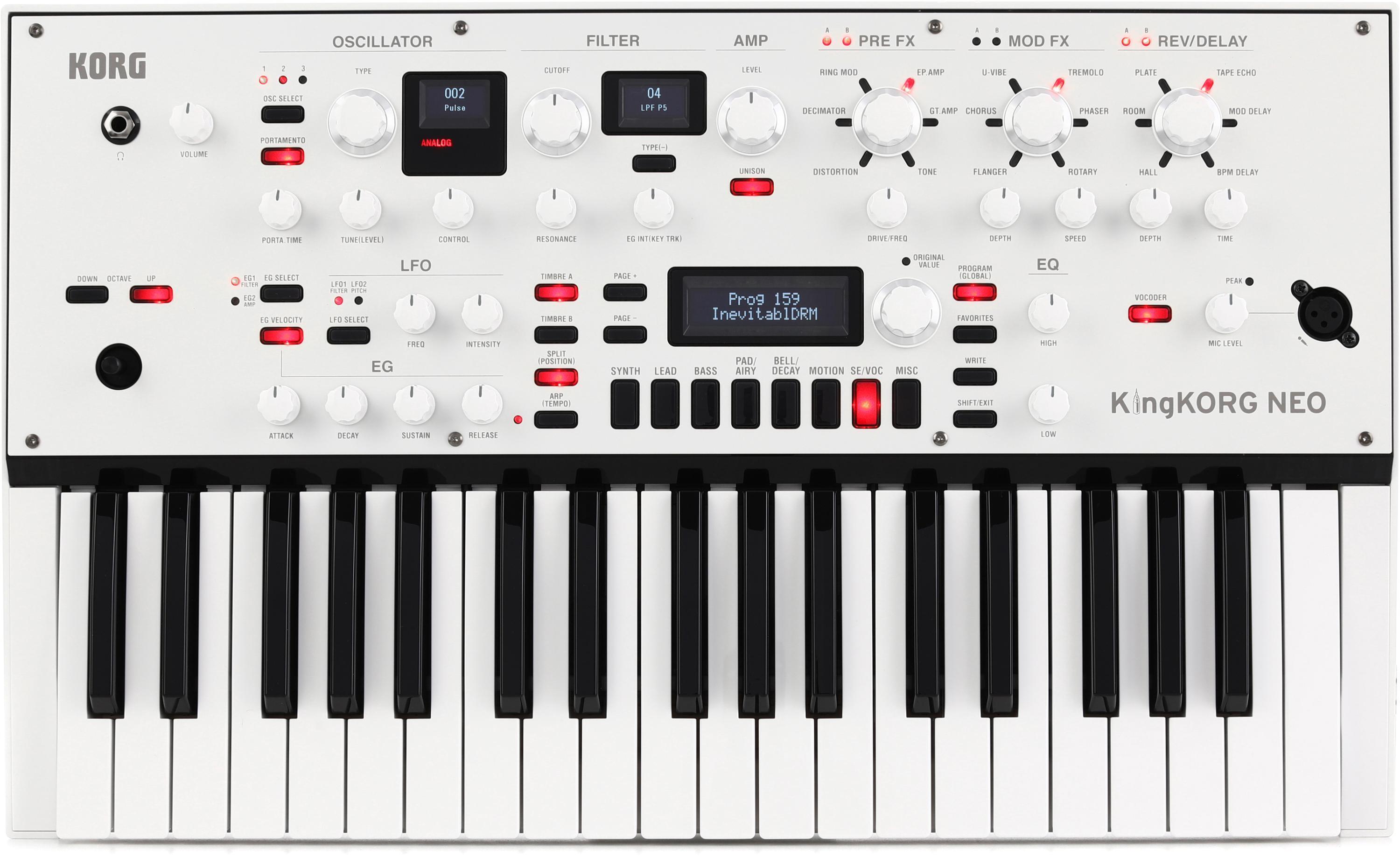 Korg KingKORG Neo 37-key Virtual Analog Synthesizer and Vocoder ...