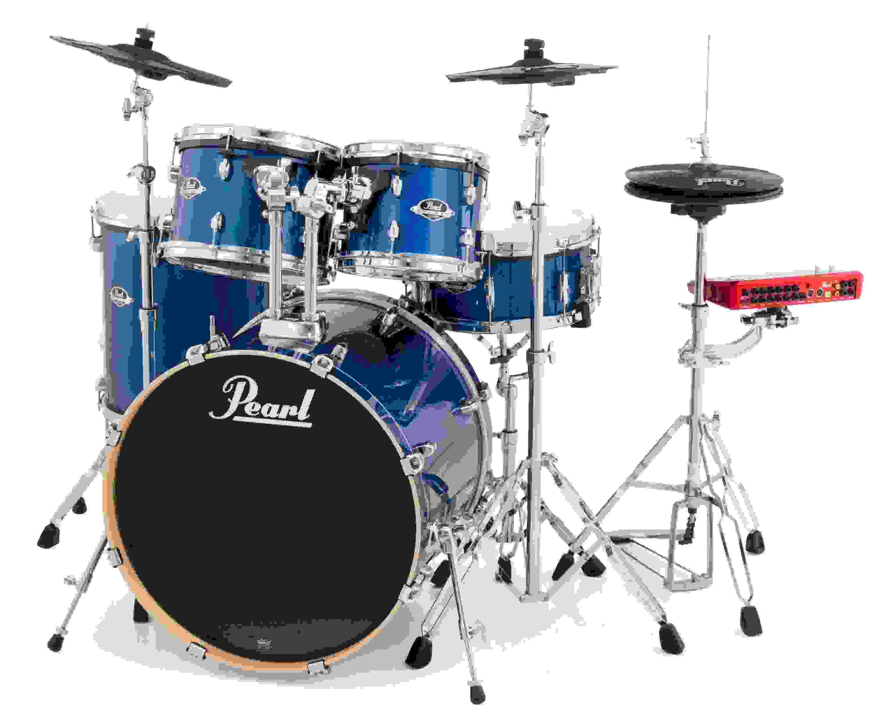 Pearl E-Pro Powered by Export 5-pc Electronic Drum Set Fusion - Blue ...