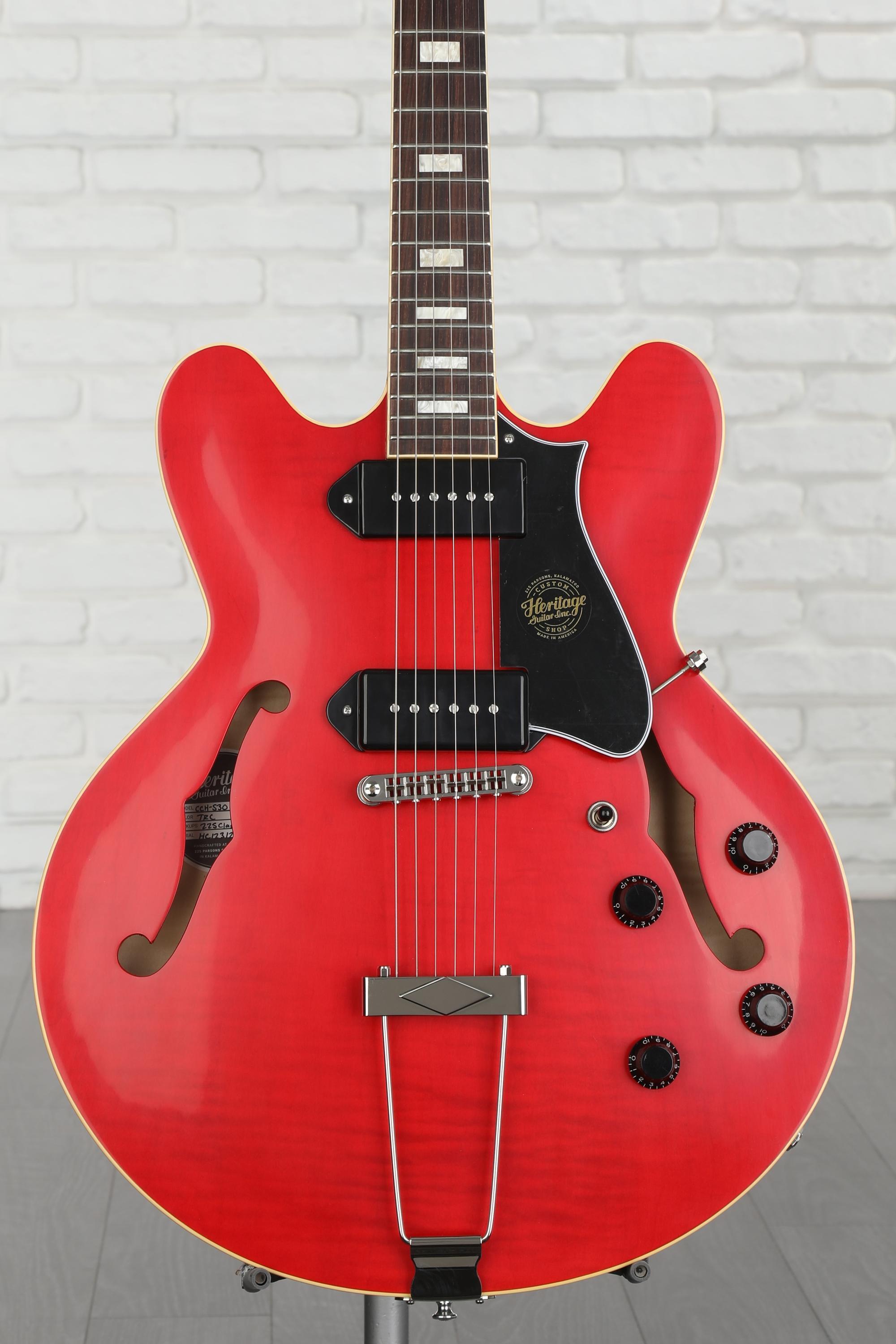 Heritage Custom Core H-530 Hollowbody Electric Guitar - Trans Cherry | Sweetwater