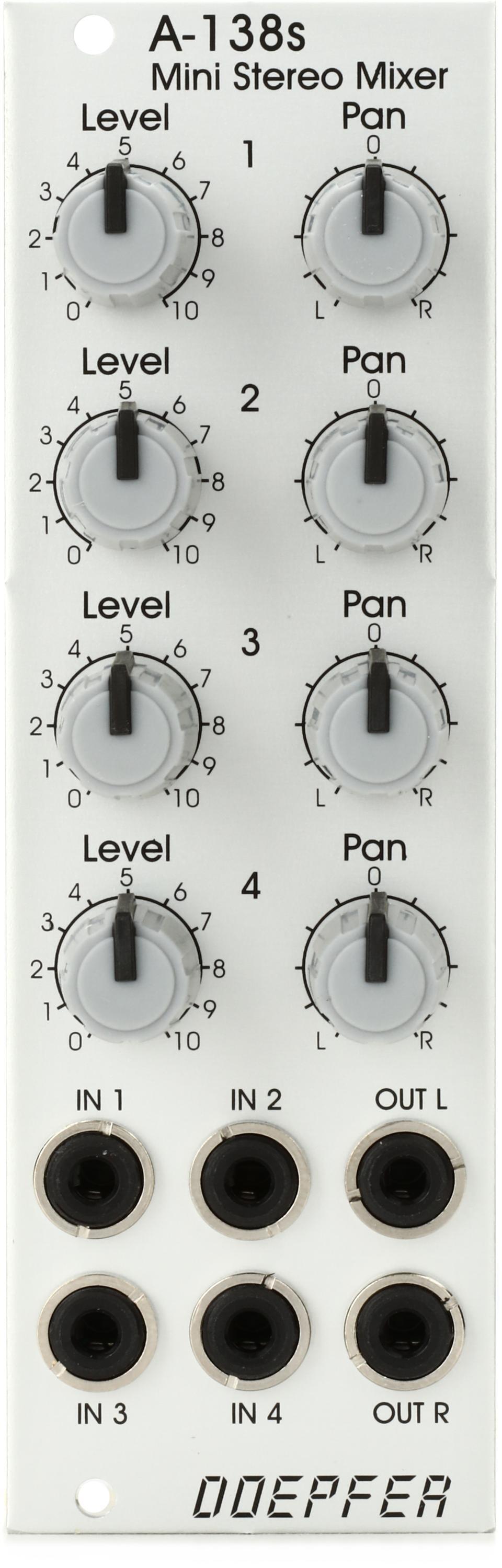 Doepfer A-138s Mini Stereo Mixer Eurorack Module - Standard Edition ...
