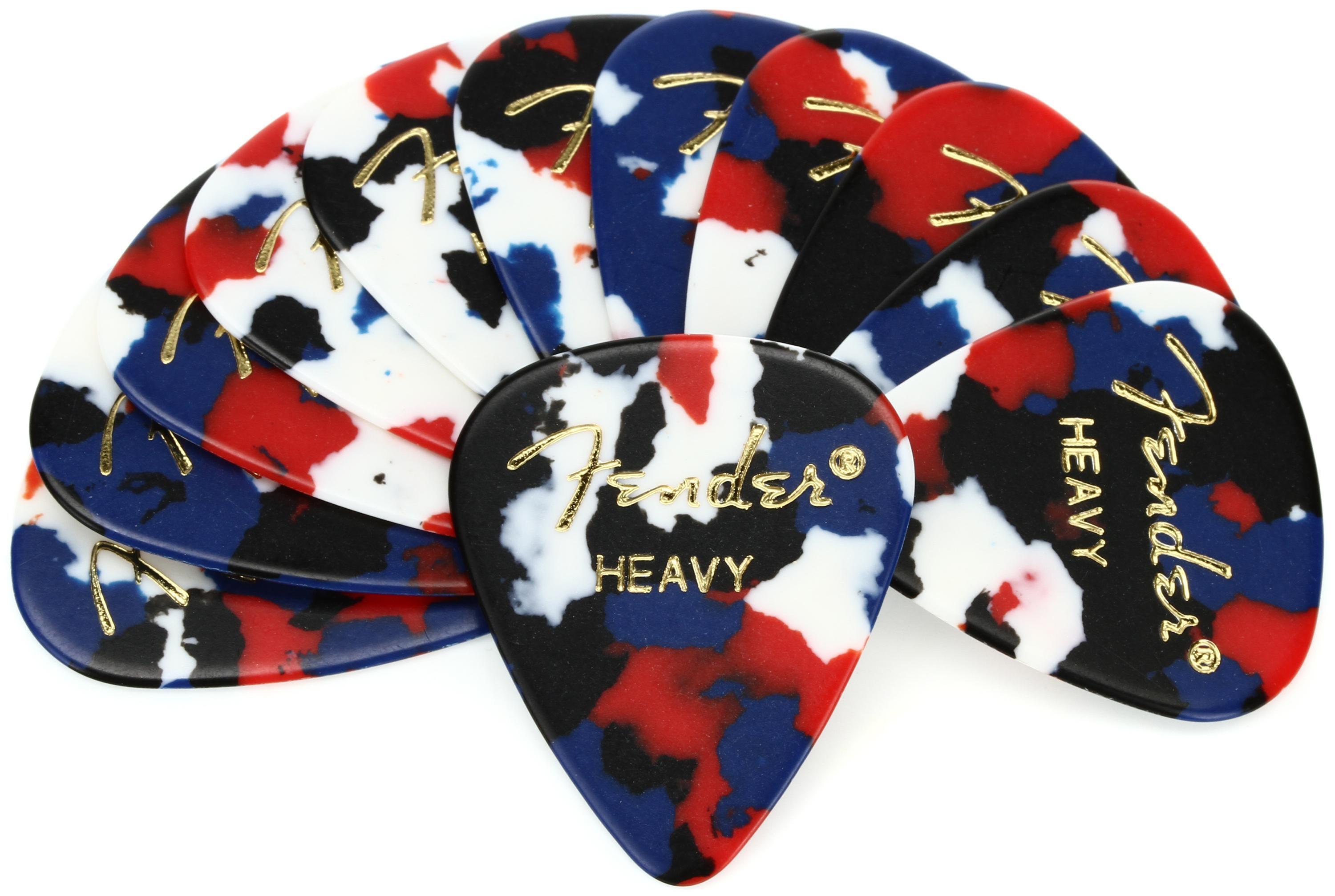 Fender 351 Shape Classic Celluloid Picks - Heavy Confetti 12-pack ...