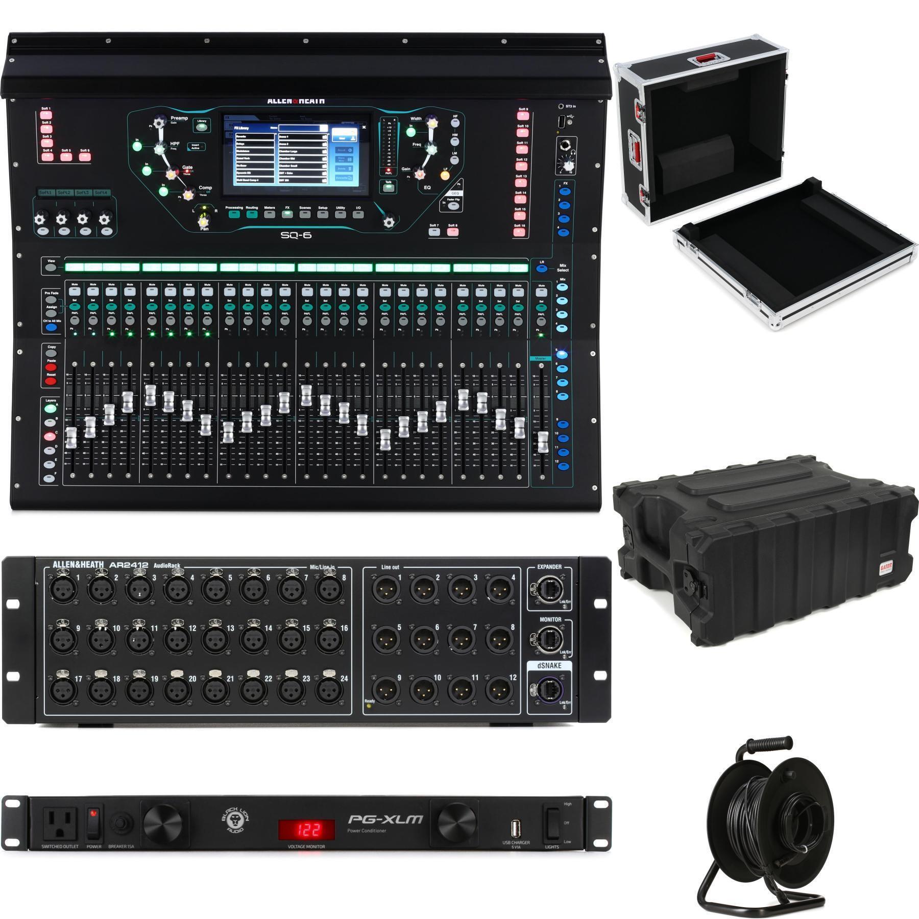 Allen & Heath SQ-6 48-channel Digital Mixer and Stagebox Bundle | Sweetwater