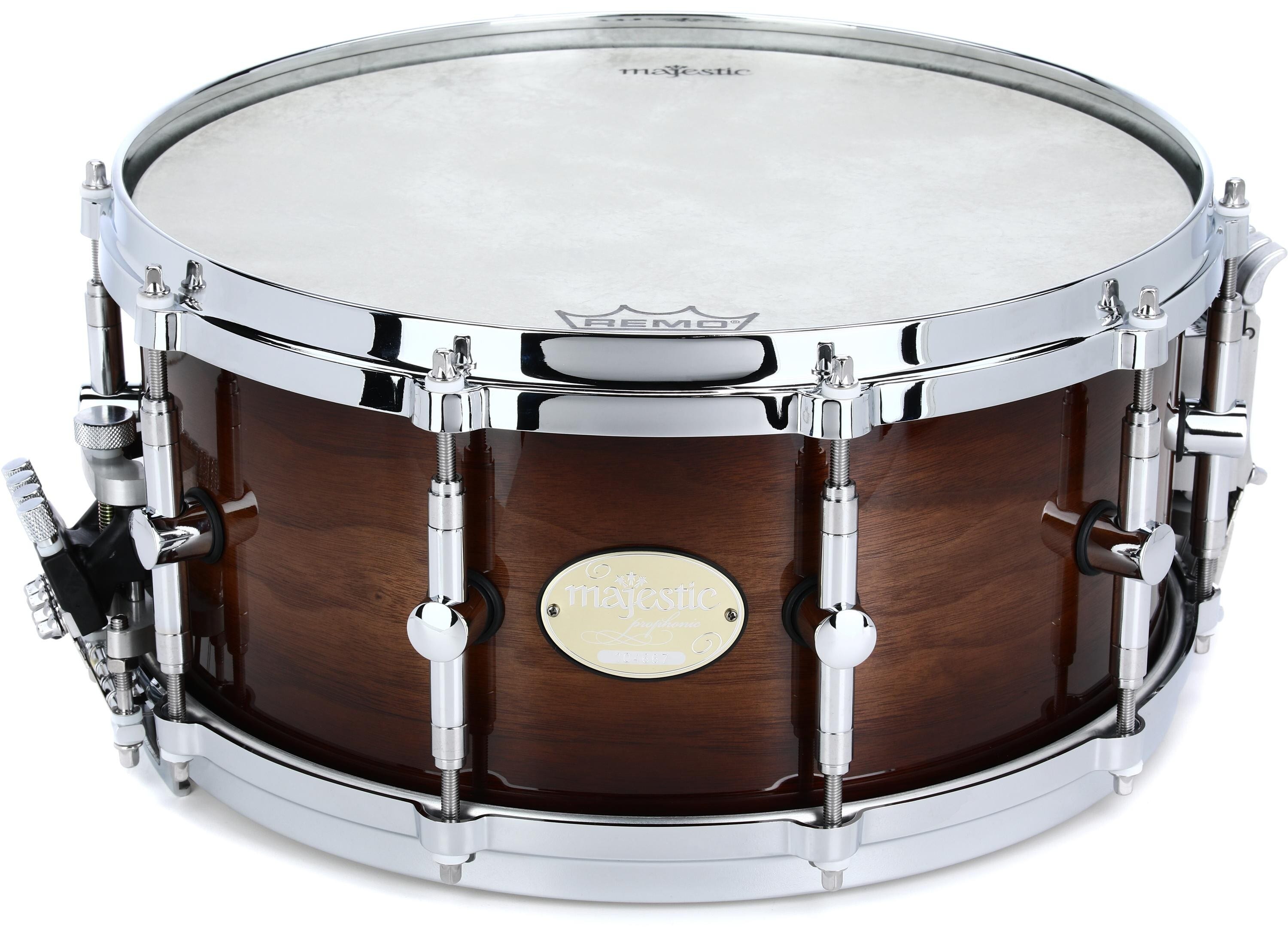 Majestic Prophonic Walnut Snare Drum - 6.5 x 14-inch - Brown Sugar ...