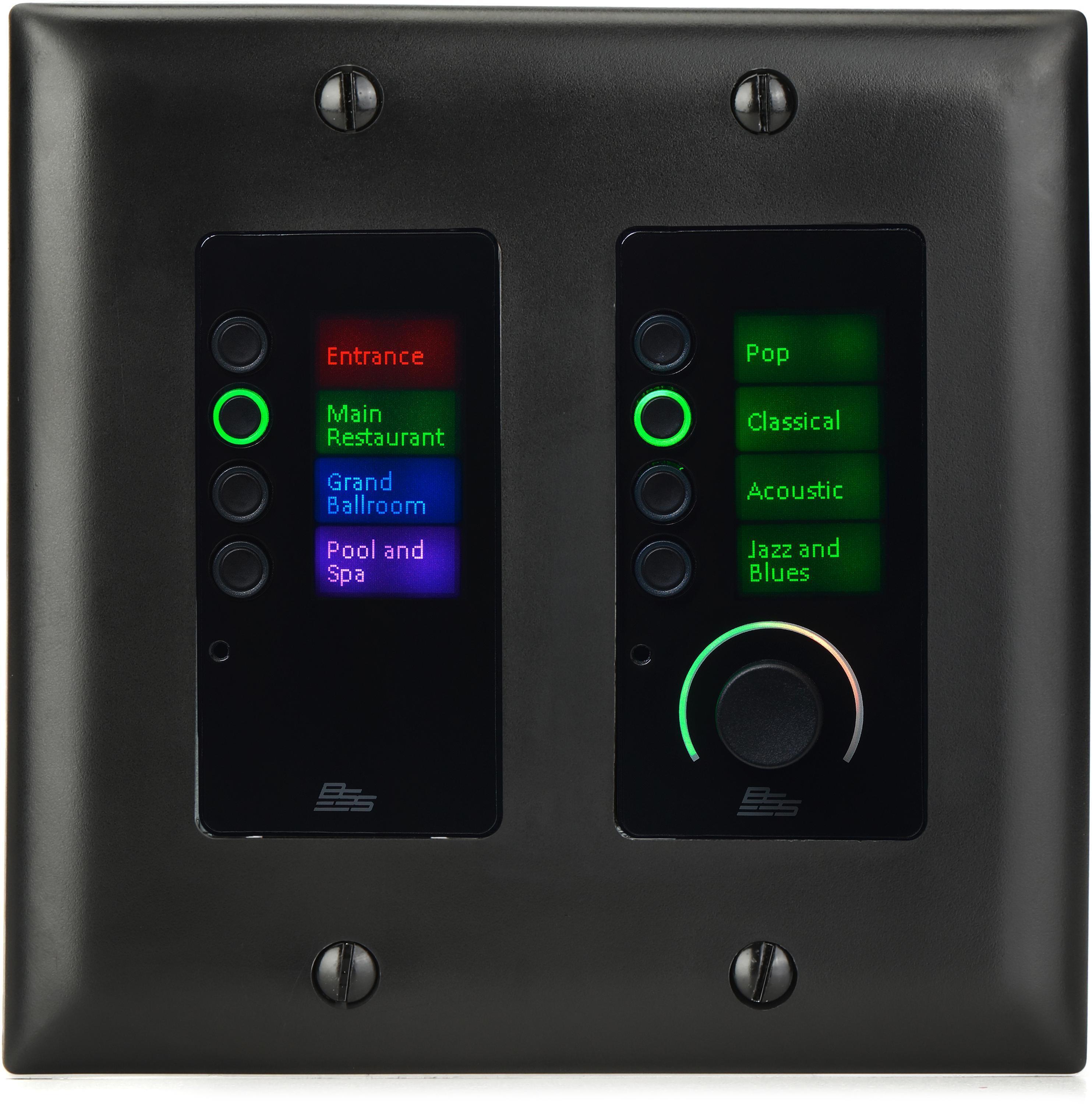 BSS EC-8BV Ethernet 8-button & Volume Controller - Black | Sweetwater