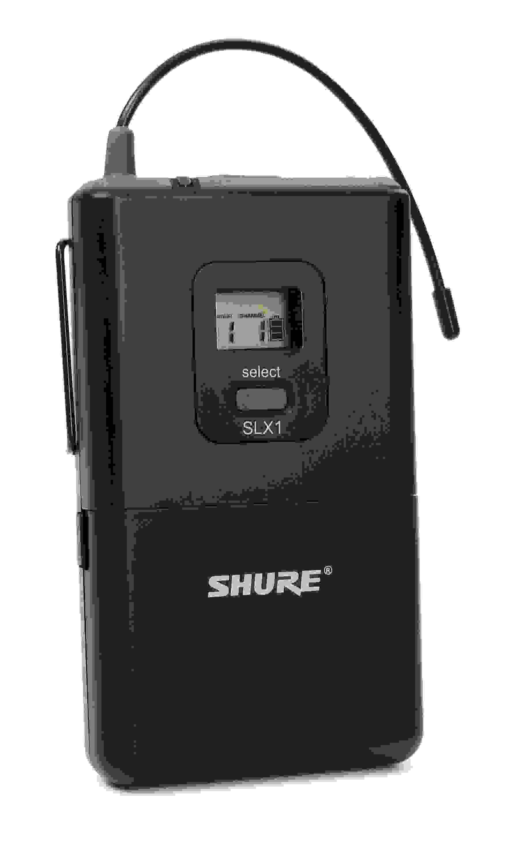 Shure SLX1 Bodypack Transmitter - L4 Band, 638 - 662 MHz | Sweetwater