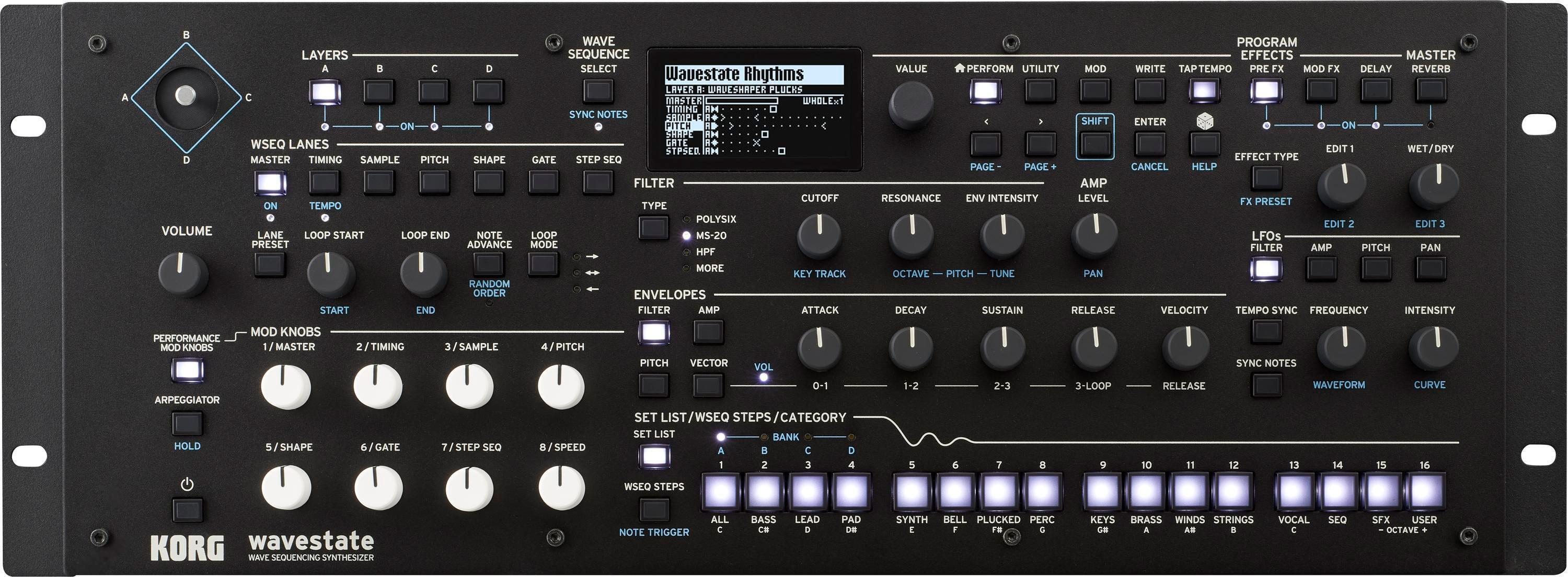 Korg wavestate mk II Wave Sequencing Synthesizer Rackmountable Desktop ...