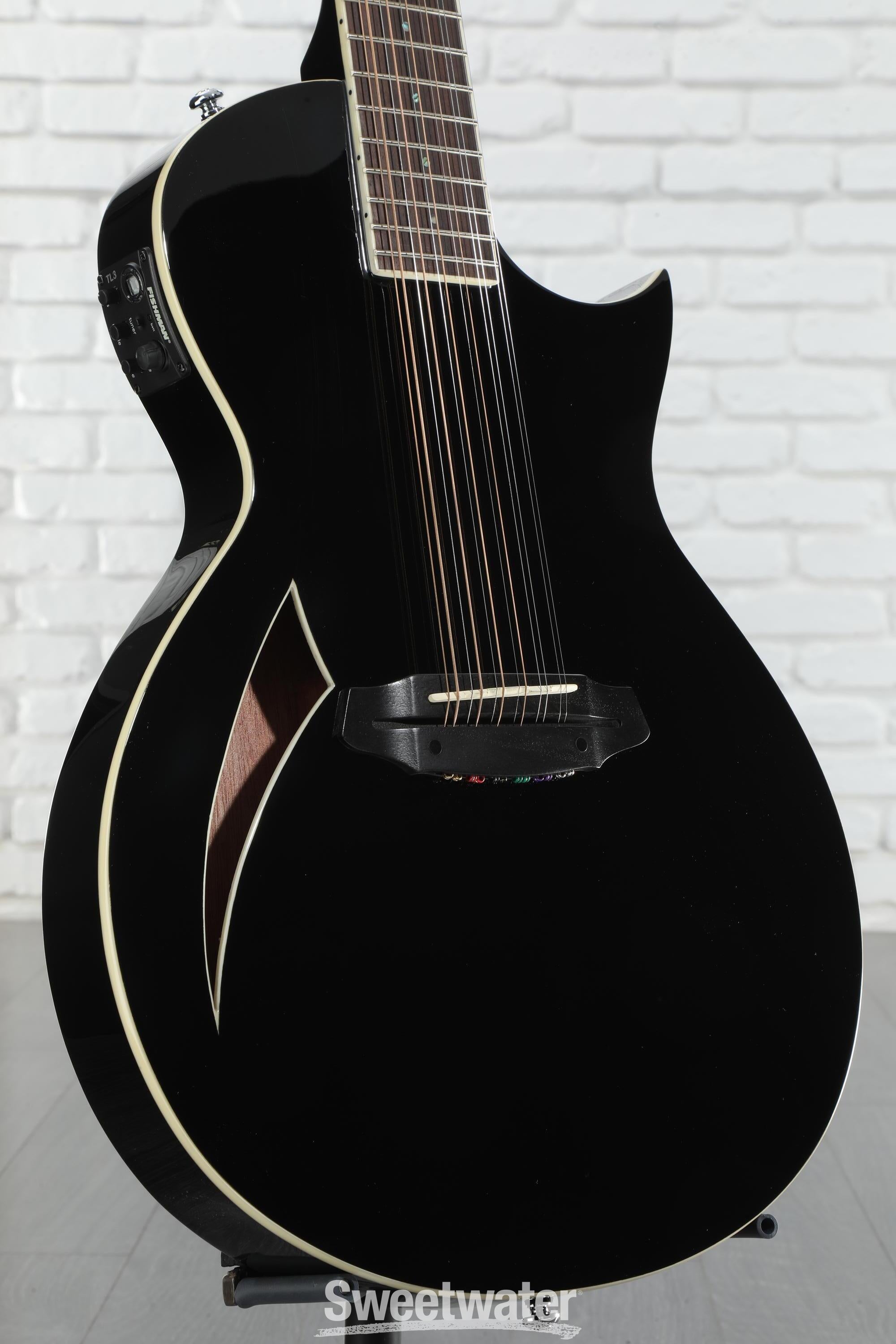 ESP LTD TL-12 12-string Acoustic-electric Guitar - Black | Sweetwater