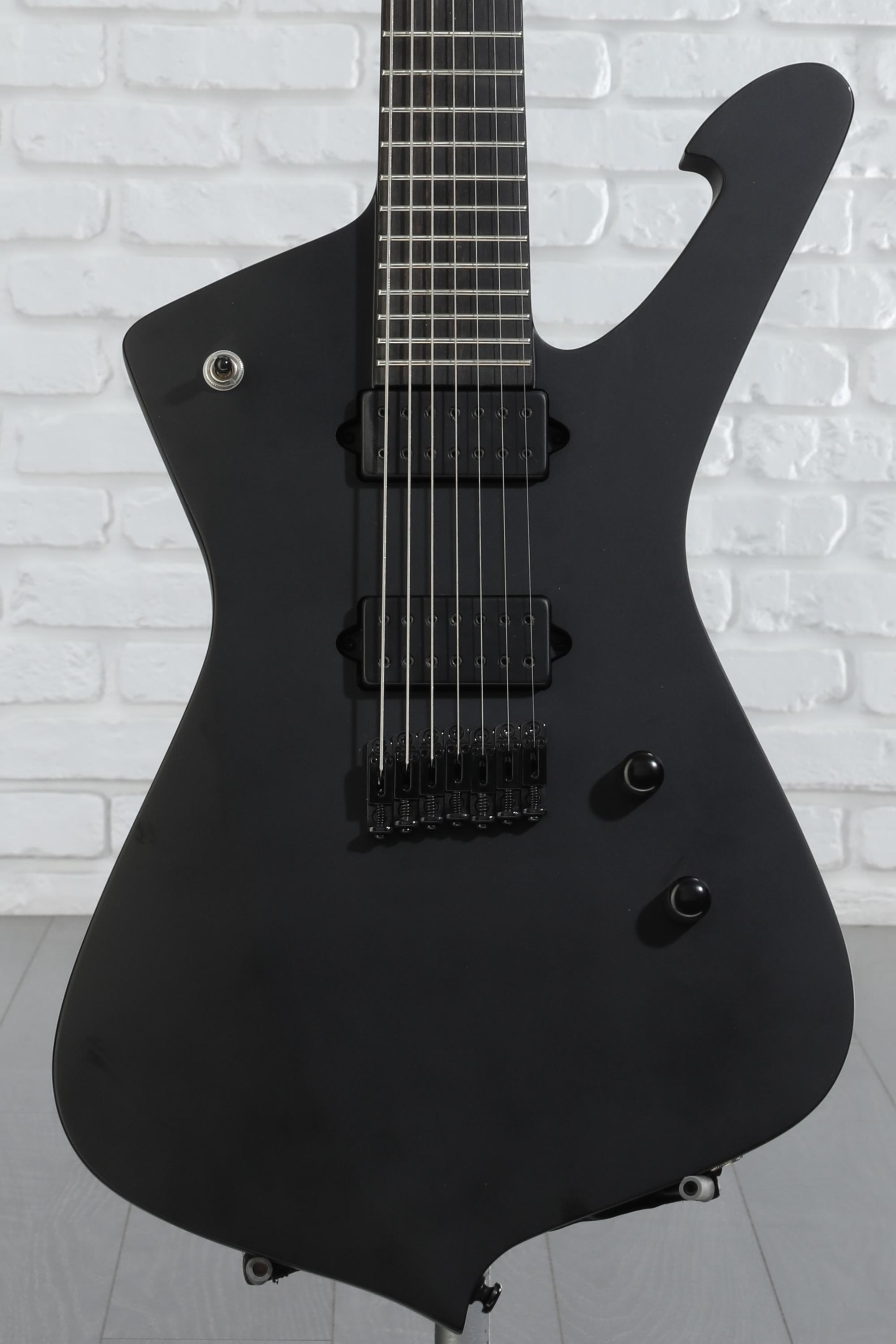 Ibanez Iron Label Iceman 7-string - Black Flat | Sweetwater