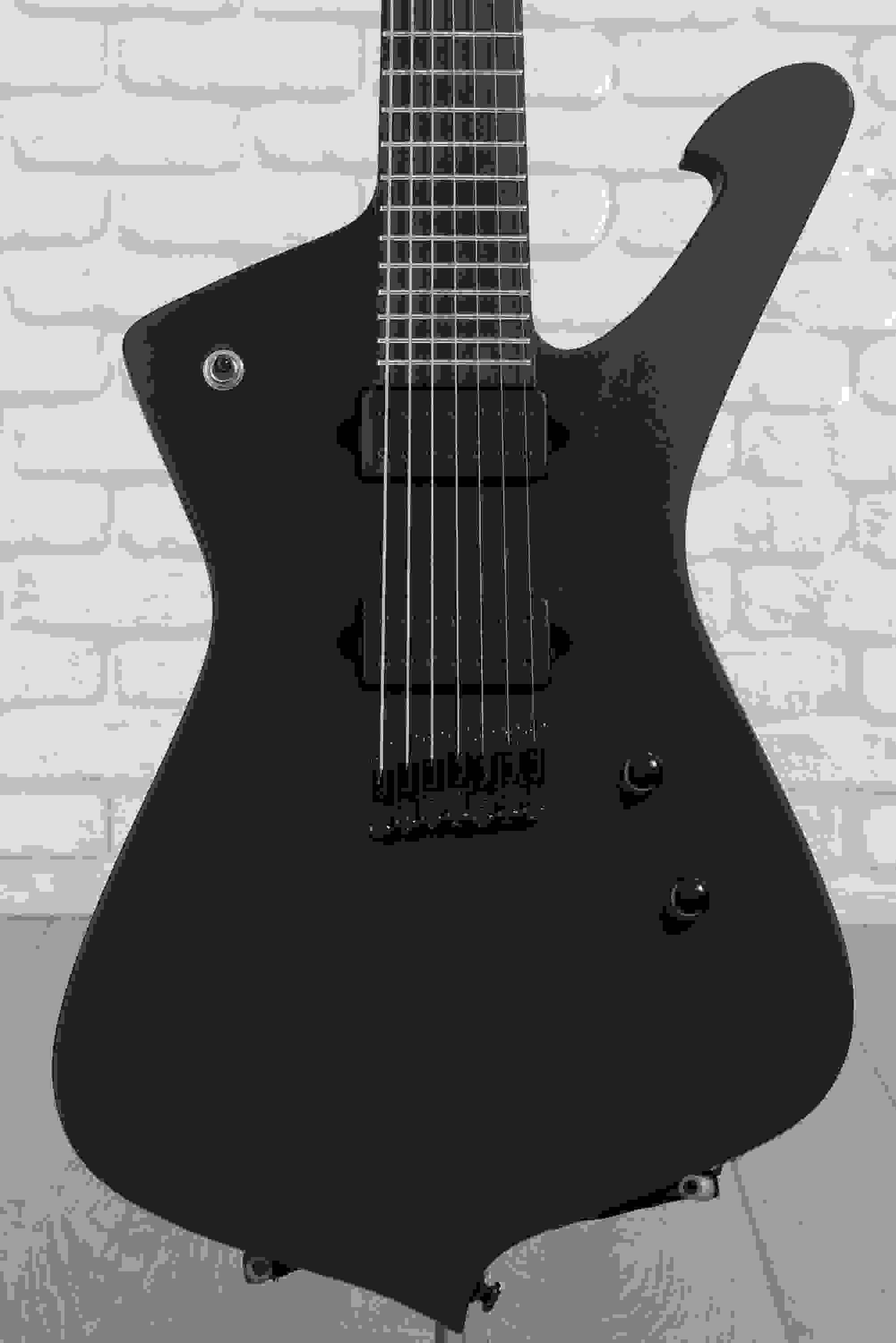 Ibanez Iron Label Iceman 7-string - Black Flat | Sweetwater