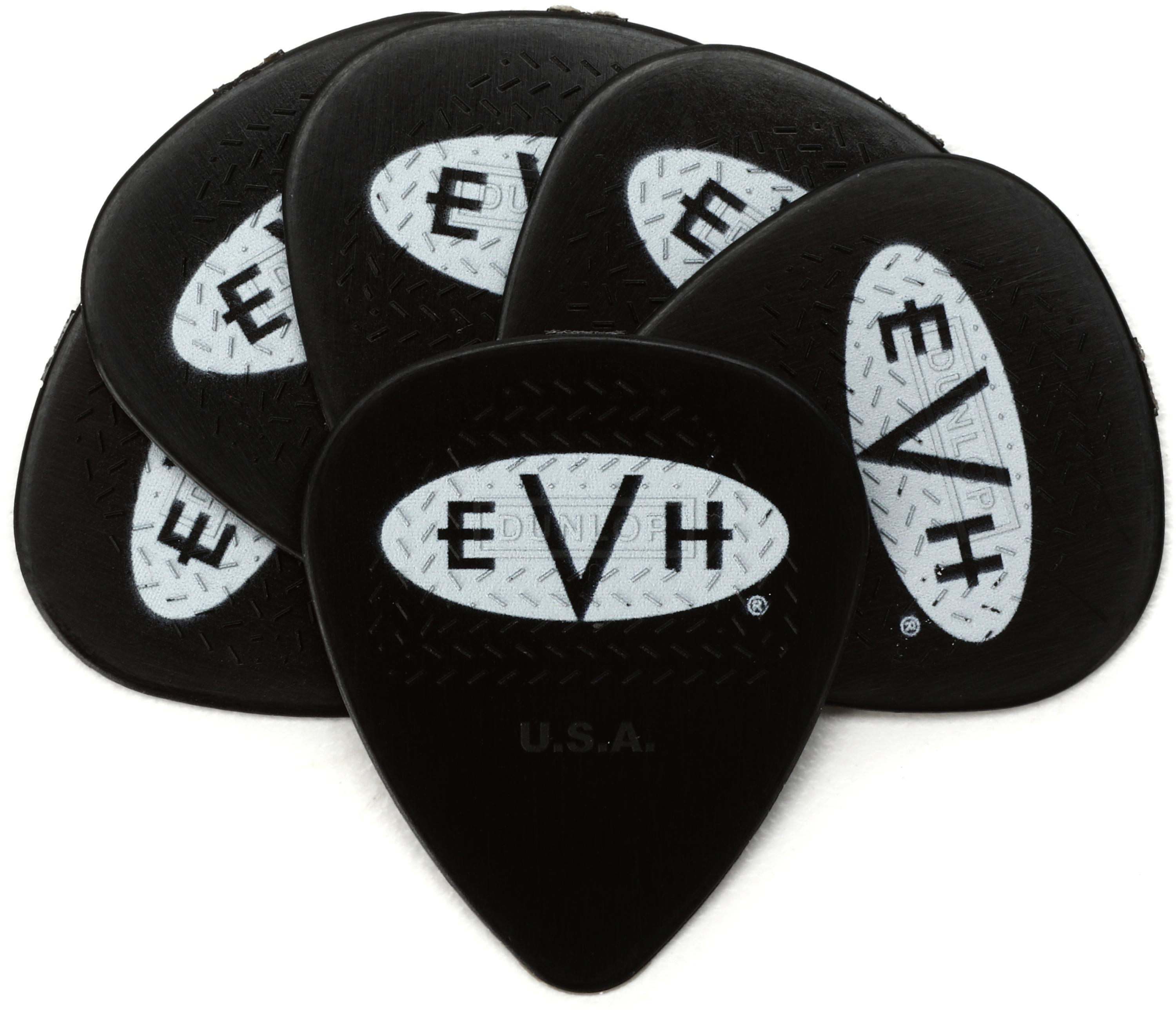 EVH Eddie Van Halen Signature Guitar Picks - Black .60mm 6-pack ...