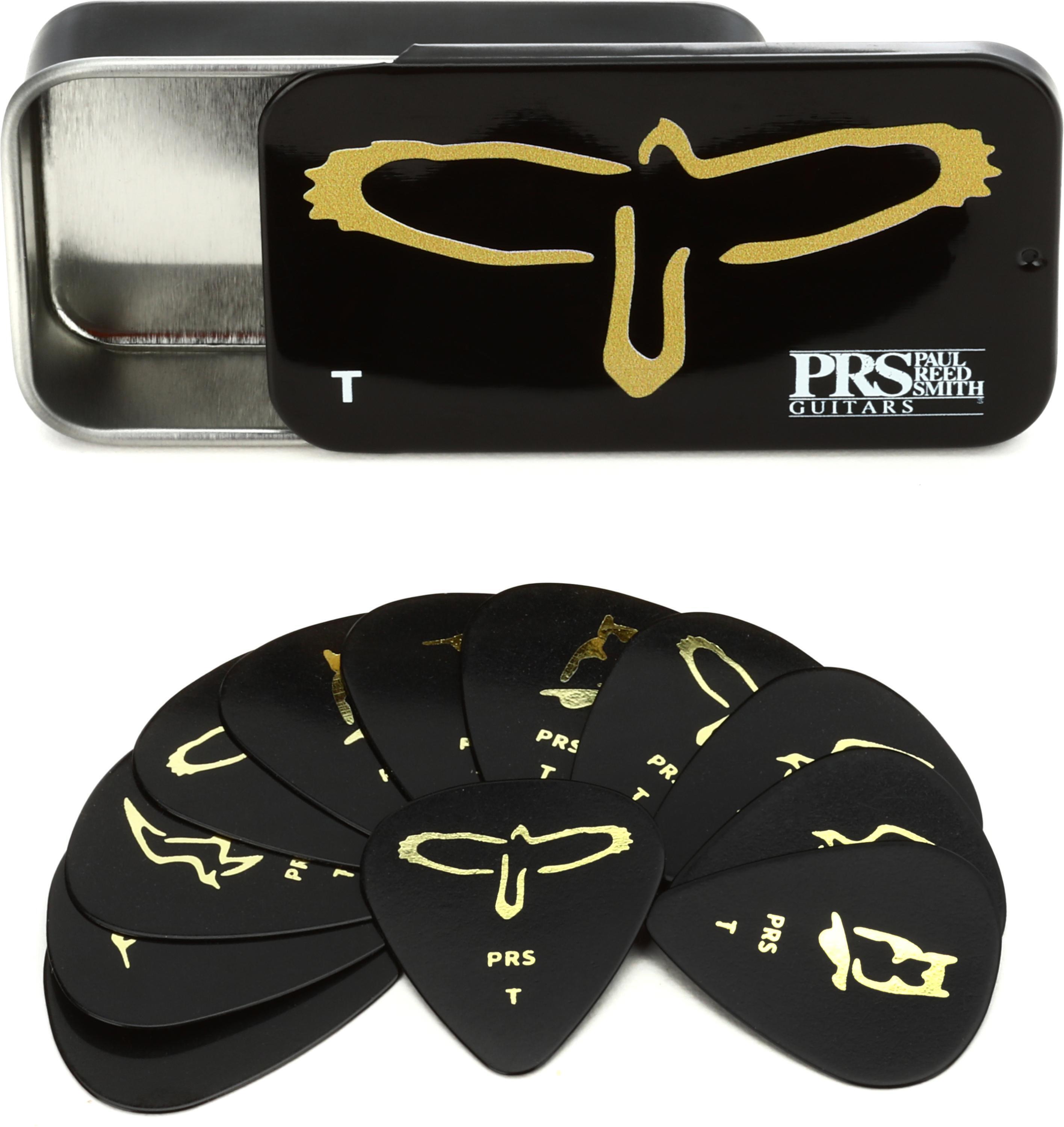 PRS Gold Birds Assorted Picks with Tin - Thin | Sweetwater