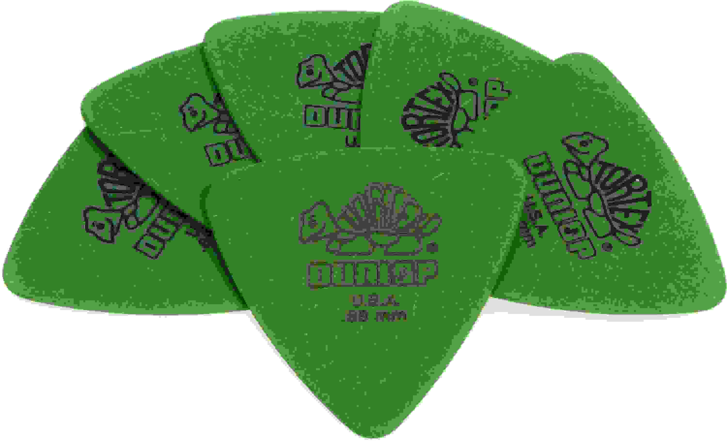 Dunlop Tortex Triangle Guitar Picks - .88mm Green (6-pack) | Sweetwater