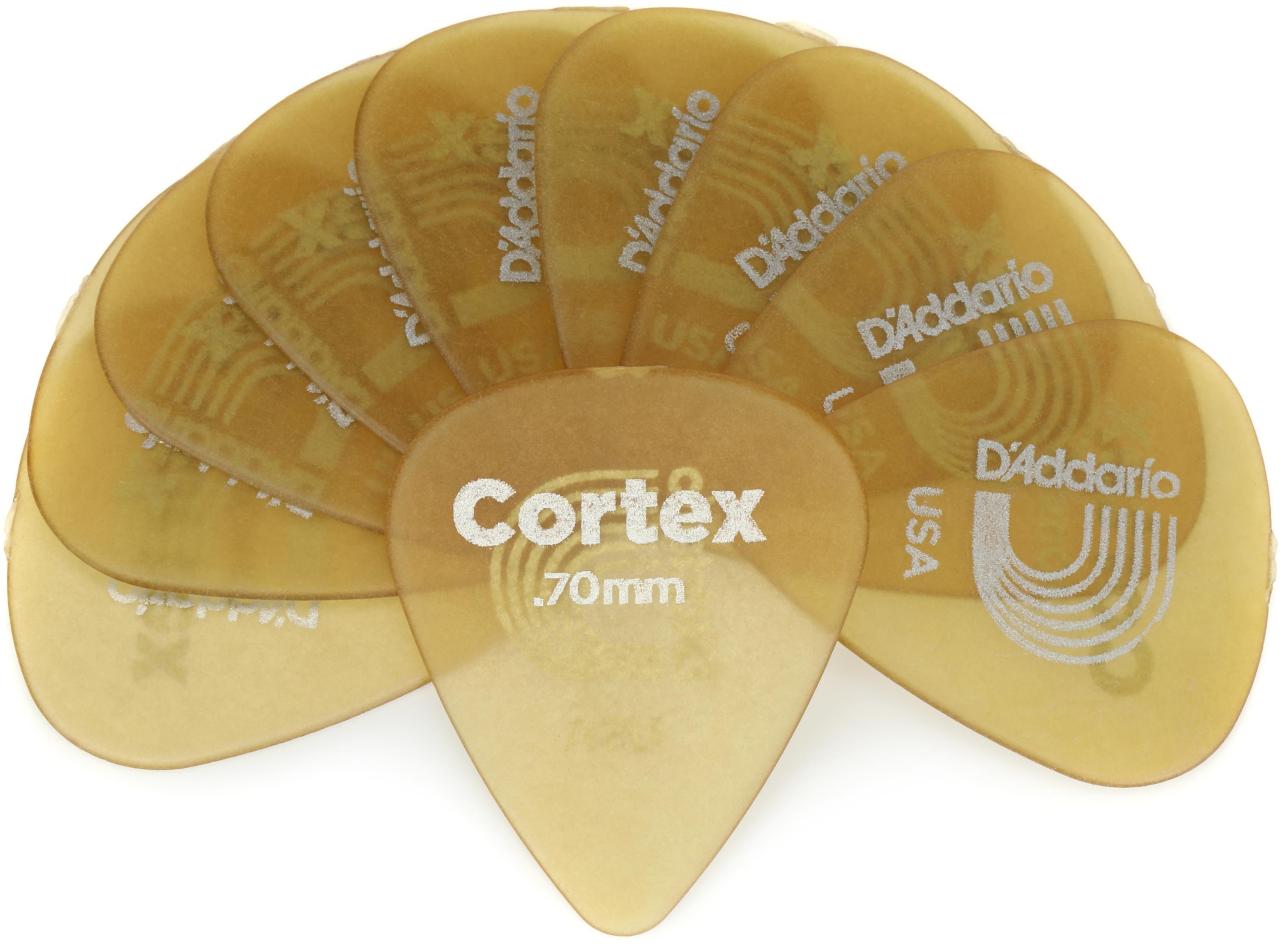 D'Addario 1UCT4-10 Cortex Guitar Picks - .70mm, Yellow (10-pack ...