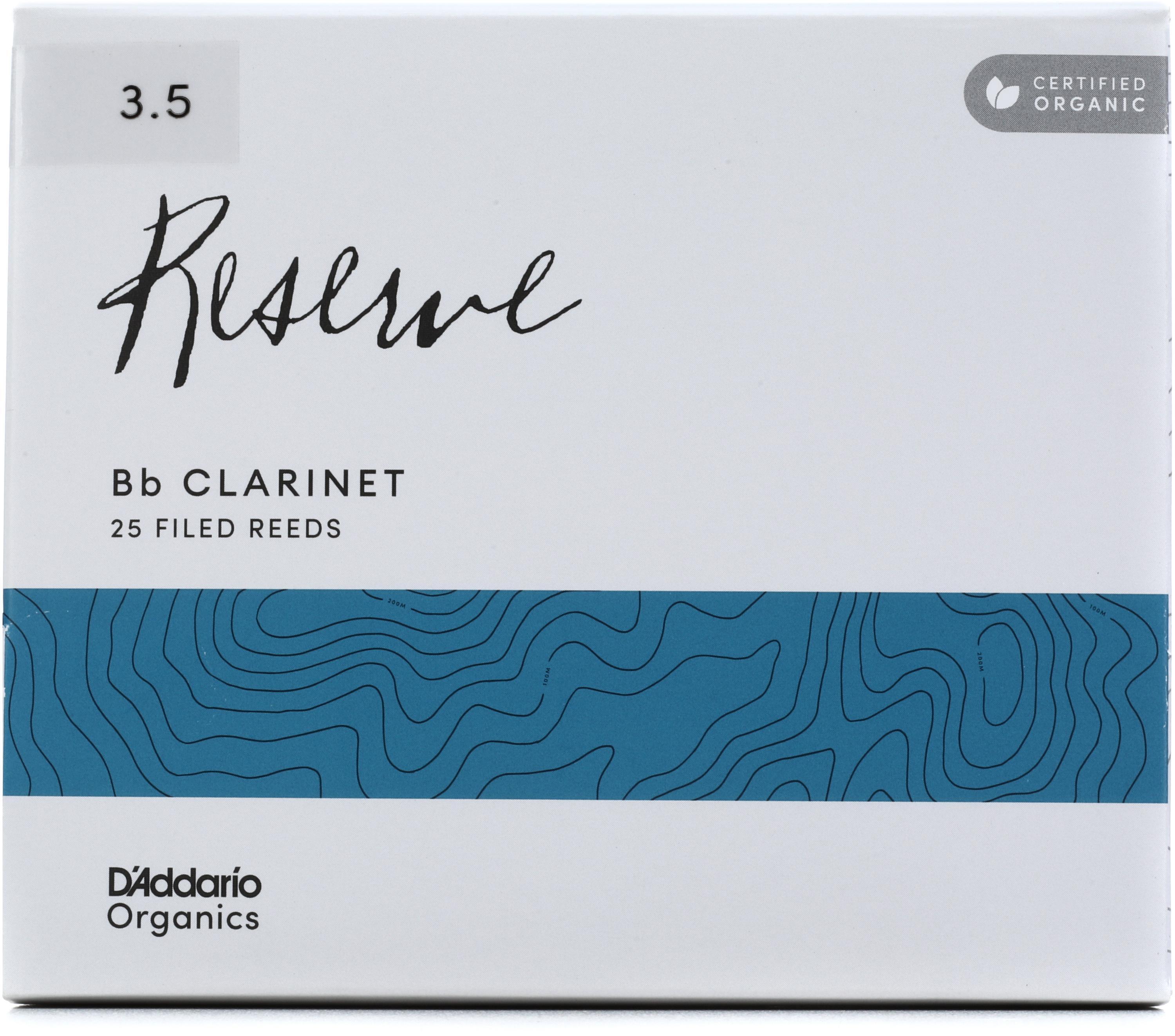 D'Addario Organics Reserve Bb Clarinet Reeds - 3.5, 25-pack | Sweetwater