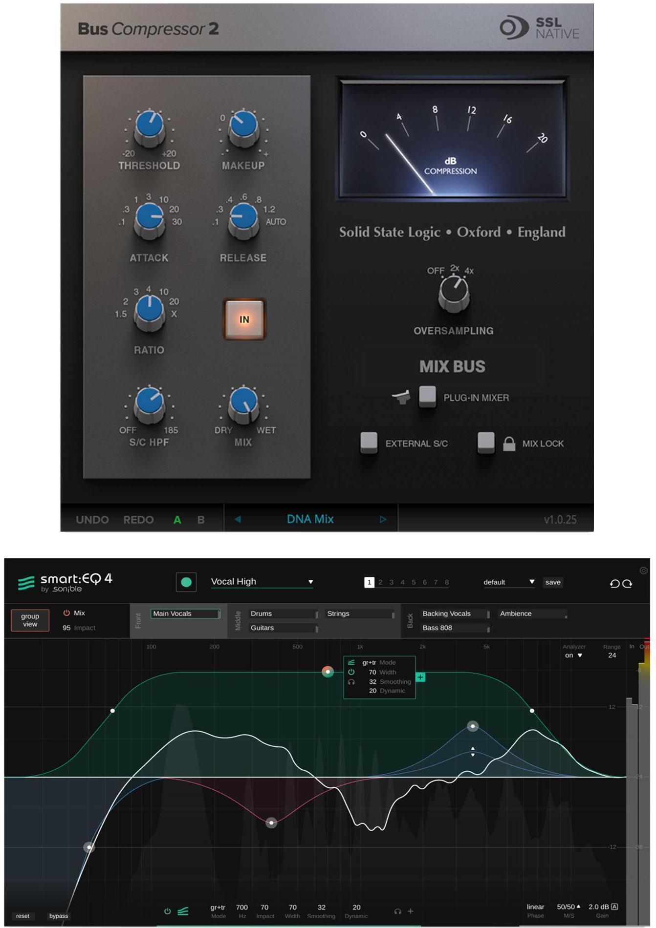 Solid State Logic Bus Compressor 2 and Sonible smart:EQ Plug-in Bundle | Sweetwater