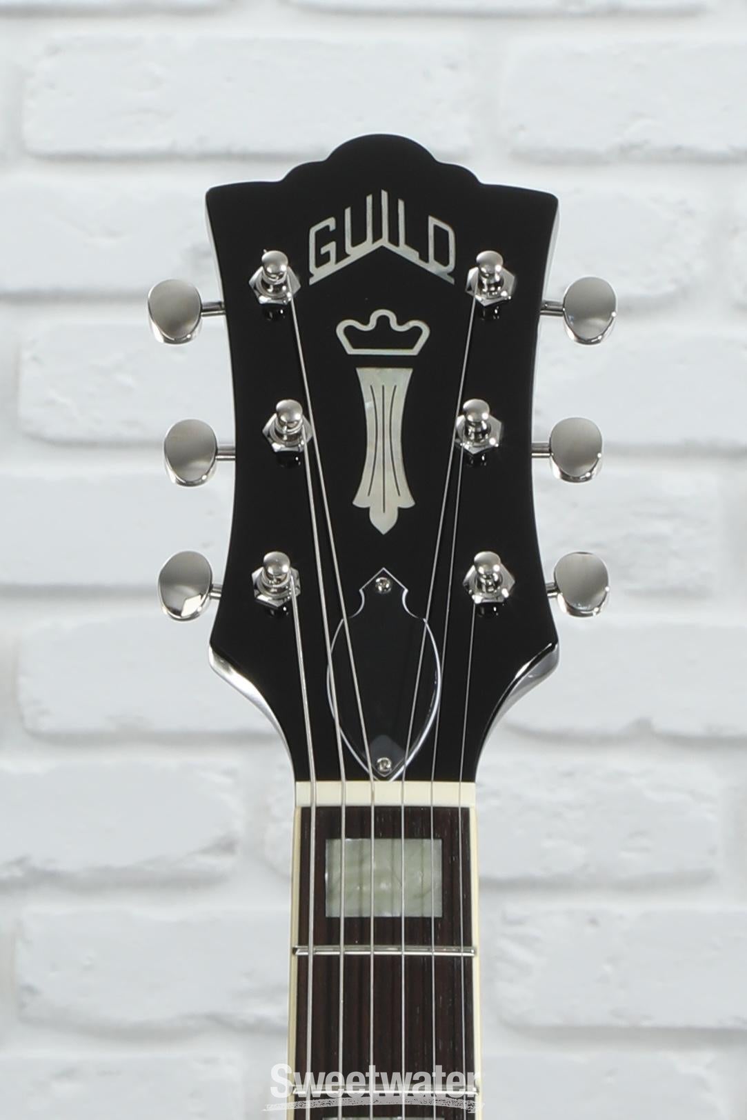 Guild M-75 Aristocrat Hollowbody Electric Guitar - Black | Sweetwater