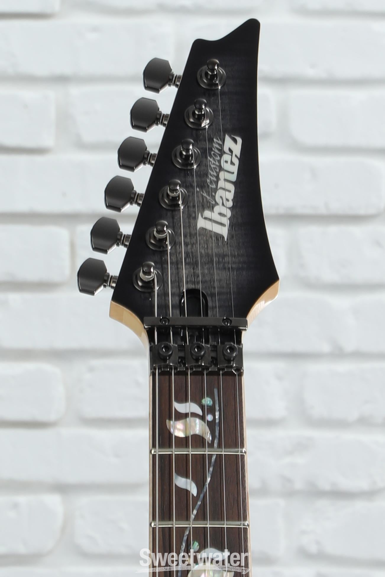 Ibanez J Custom RG8570 Electric Guitar - Black Rutile | Sweetwater