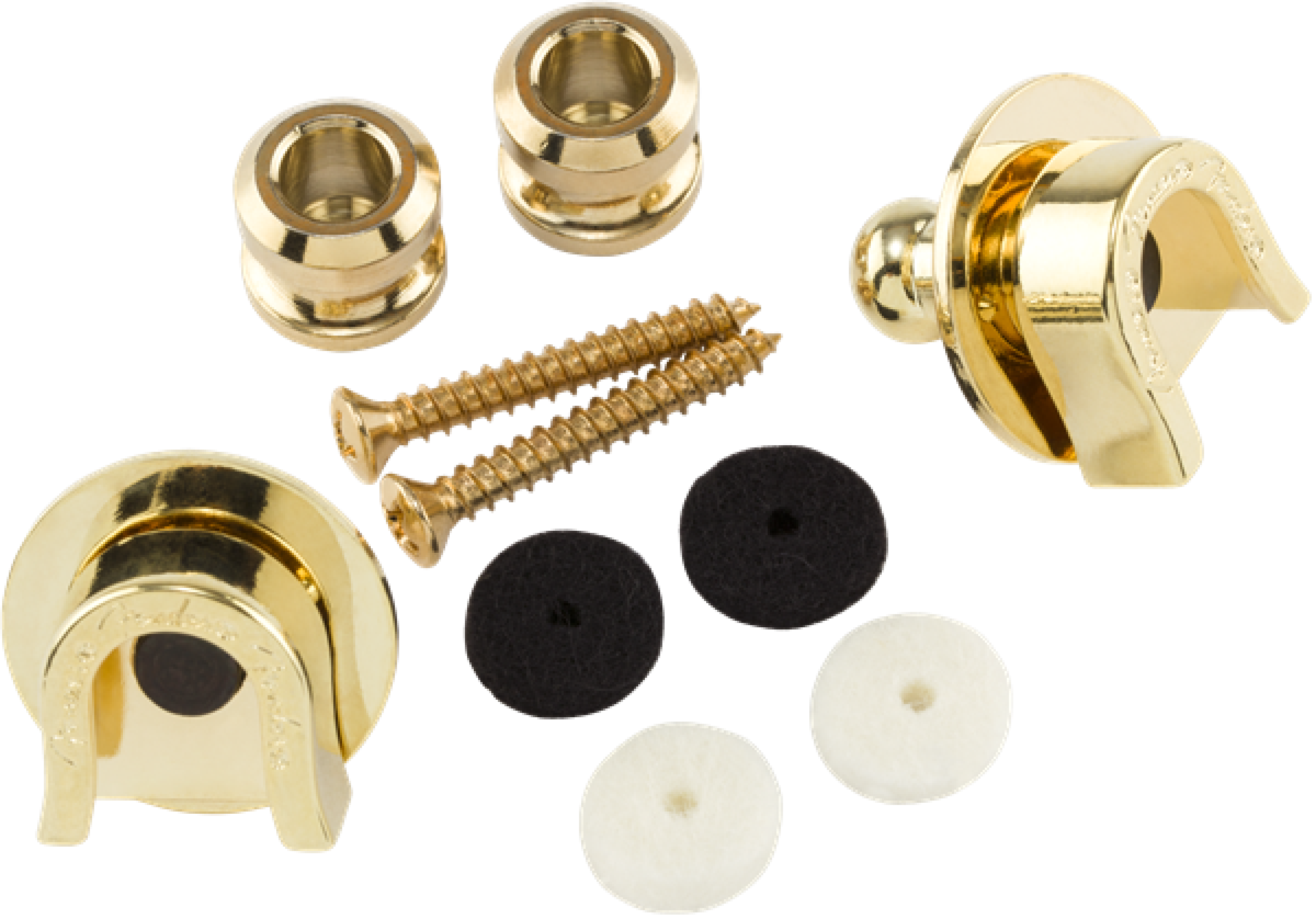Fender Strap Locks and Buttons Set - Gold | Sweetwater