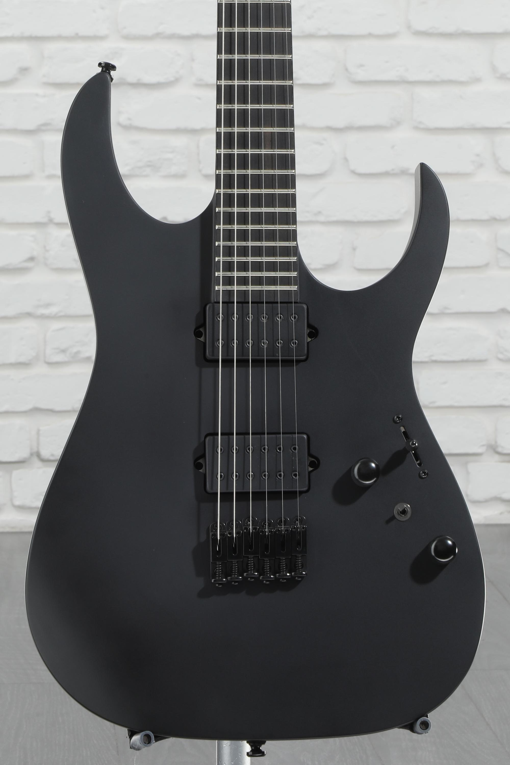 Ibanez RGRTB621 Iron Label Electric Guitar - Black Flat | Sweetwater