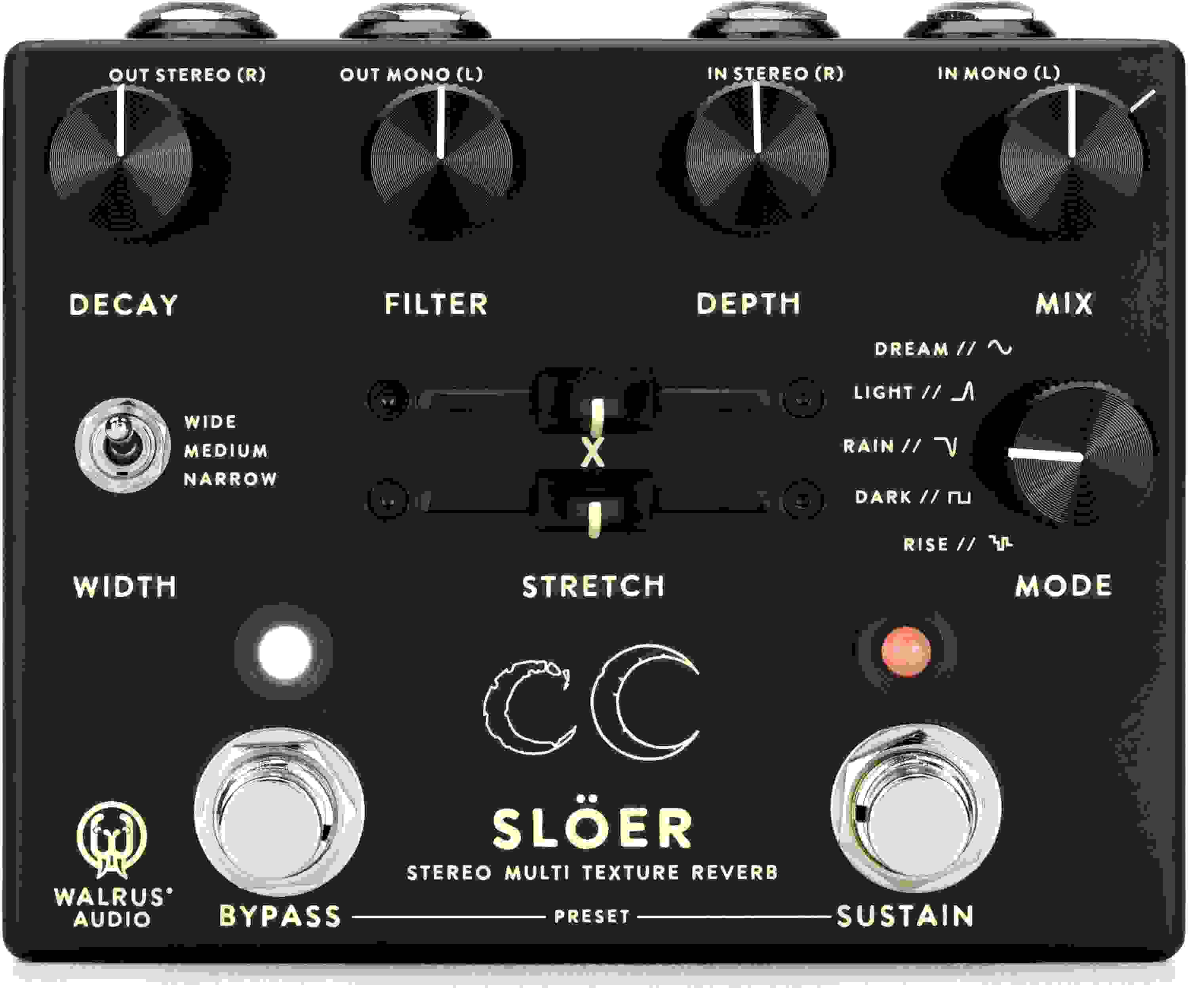 Walrus Audio Slöer Stereo Ambient Reverb Pedal - Black | Sweetwater