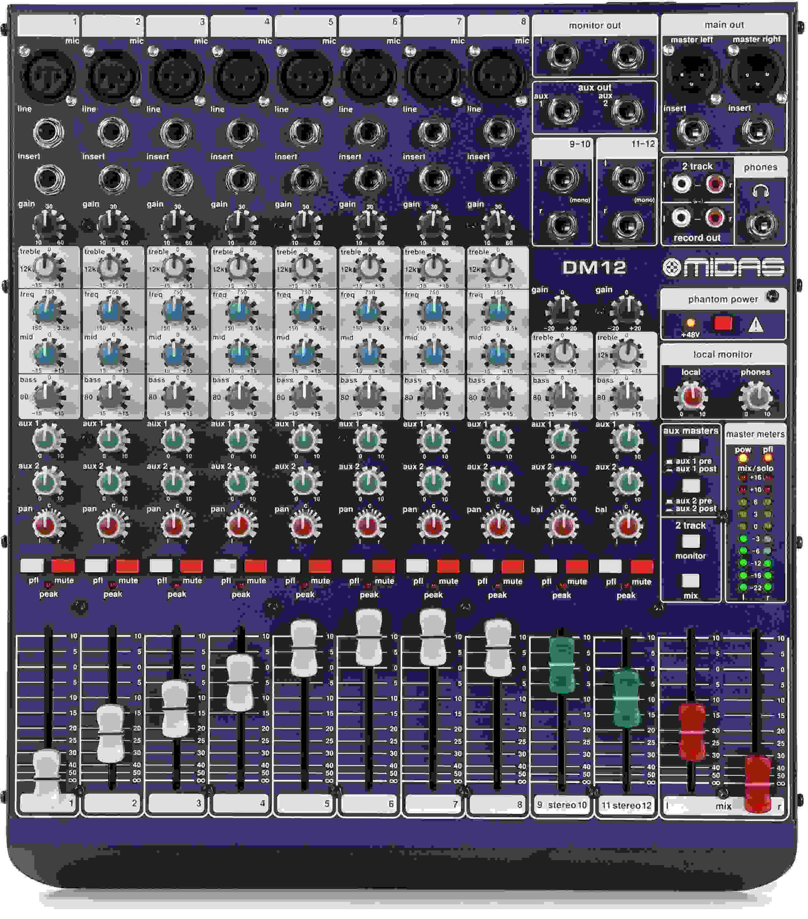 Midas DM12 12-channel Analog Mixer | Sweetwater