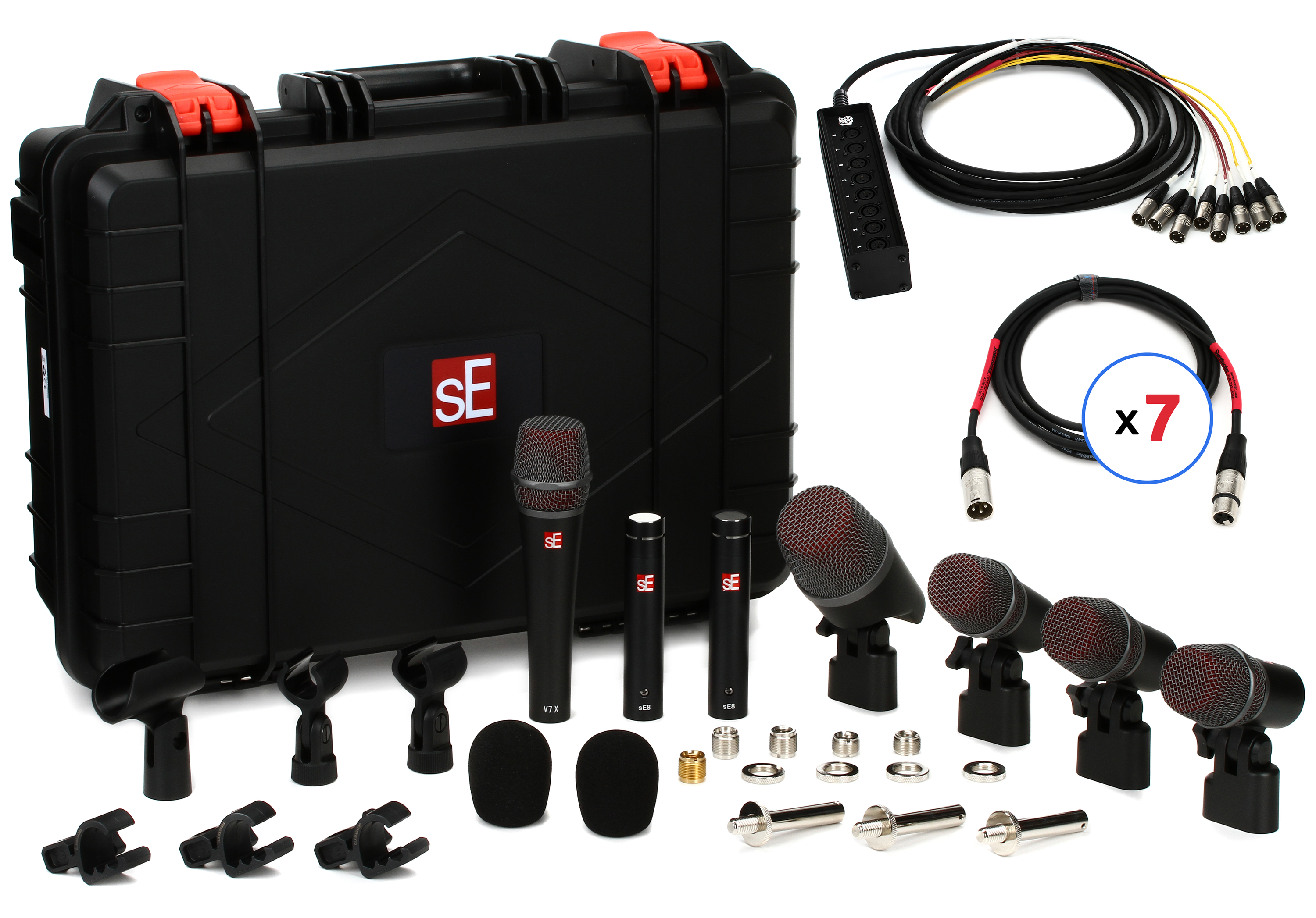 sE Electronics V Pack Arena Drum Microphone Package with Snake and ...