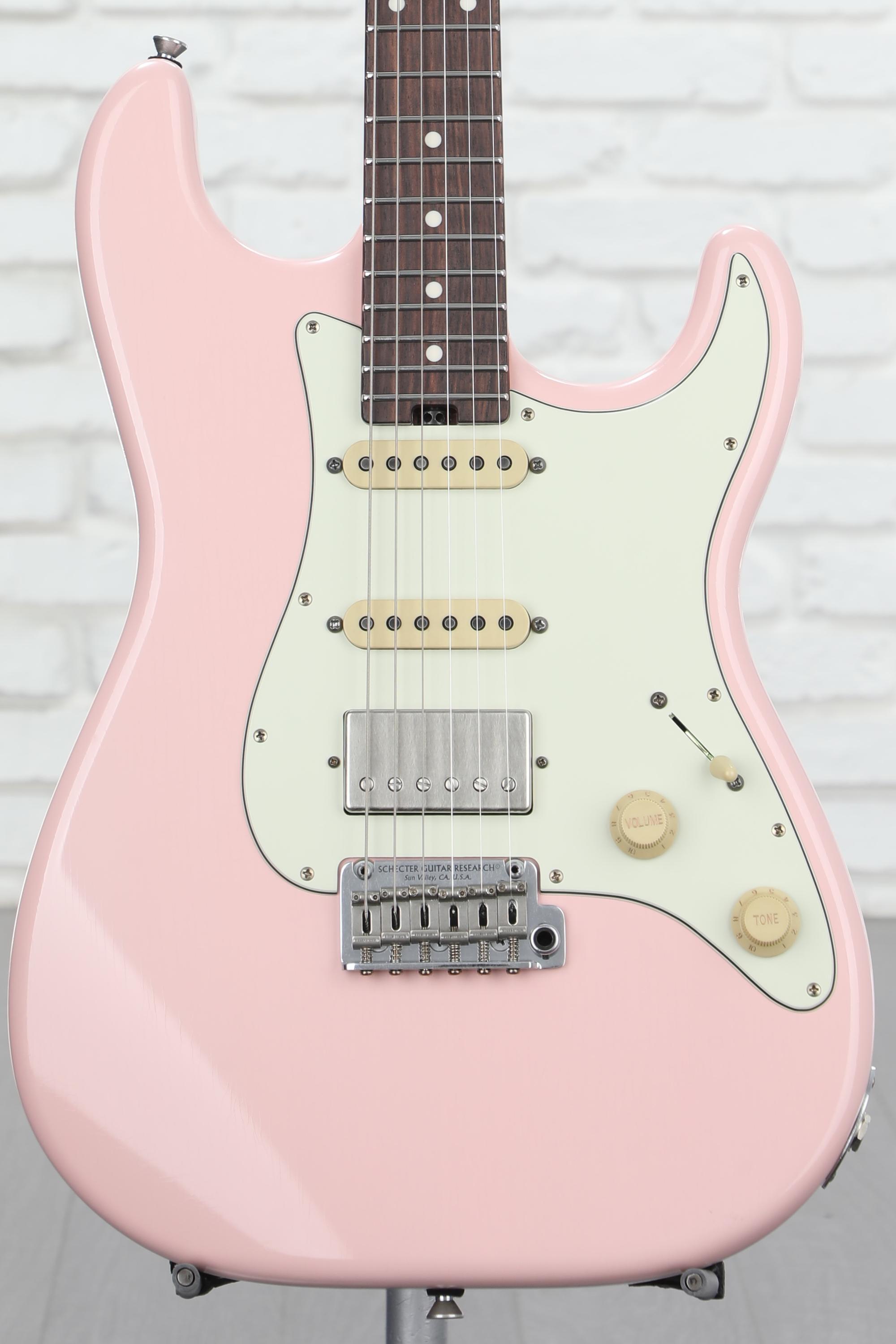 Schecter USA Traditional Wembley HSS Electric Guitar - Shell Pink ...