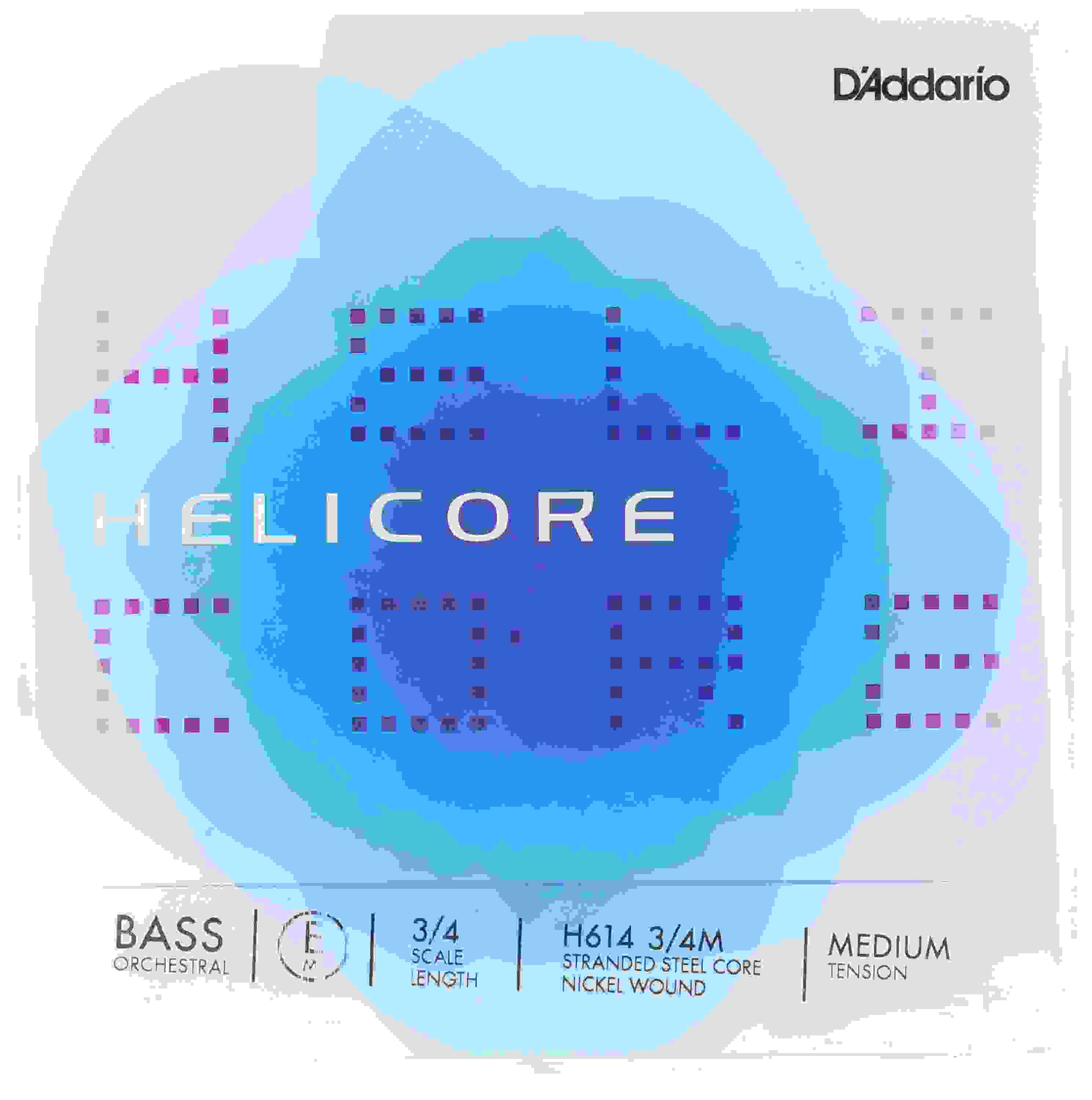 D'Addario H614 3/4M Helicore Orchestral Double Bass E String - 3/4 Size ...