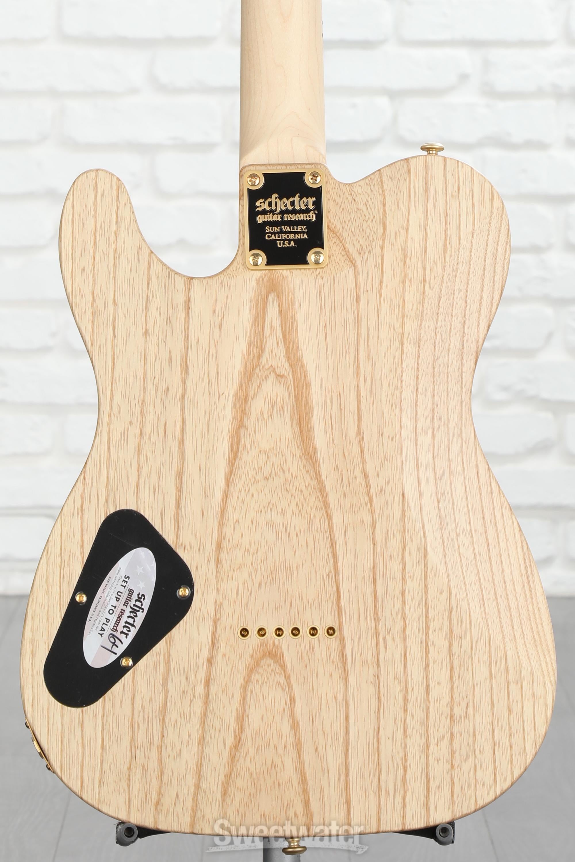 Schecter Meegs PT EX Baritone Electric Guitar - Charcoal Burst Open ...