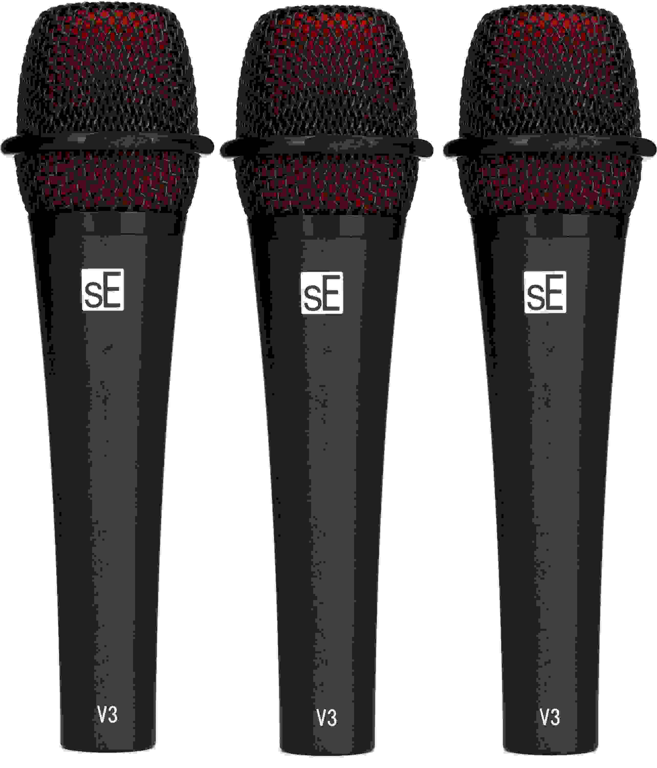 sE Electronics V3 Cardioid Dynamic Vocal Microphone and XLR Cable- 3-pack | Sweetwater