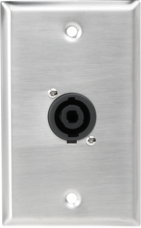 AtlasIED SG-NL4MP-1 Single Gang Stainless Steel Plate with 1 NL4 ...