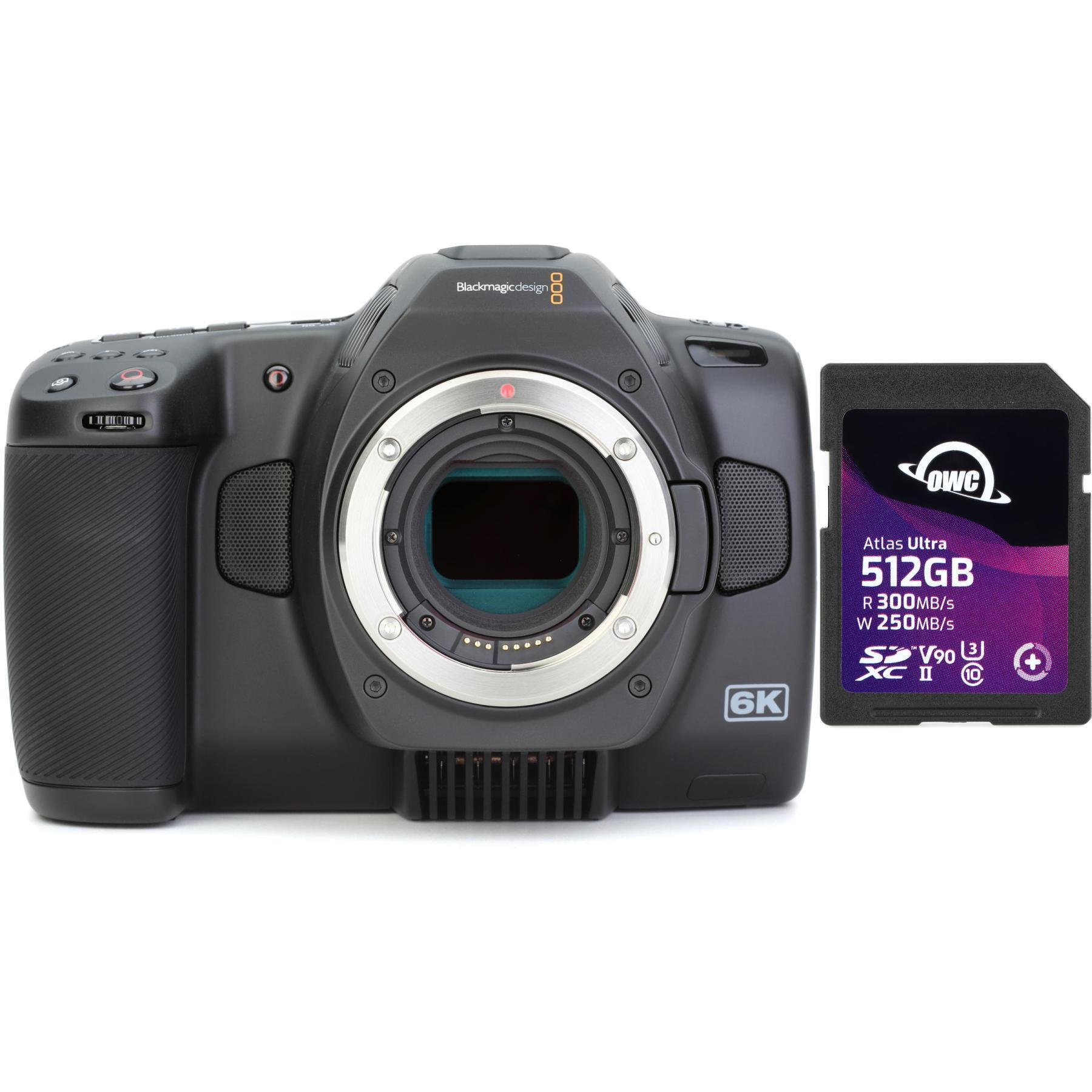 Blackmagic Design Pocket Cinema Camera 6K Pro with 512GB Memory Card ...