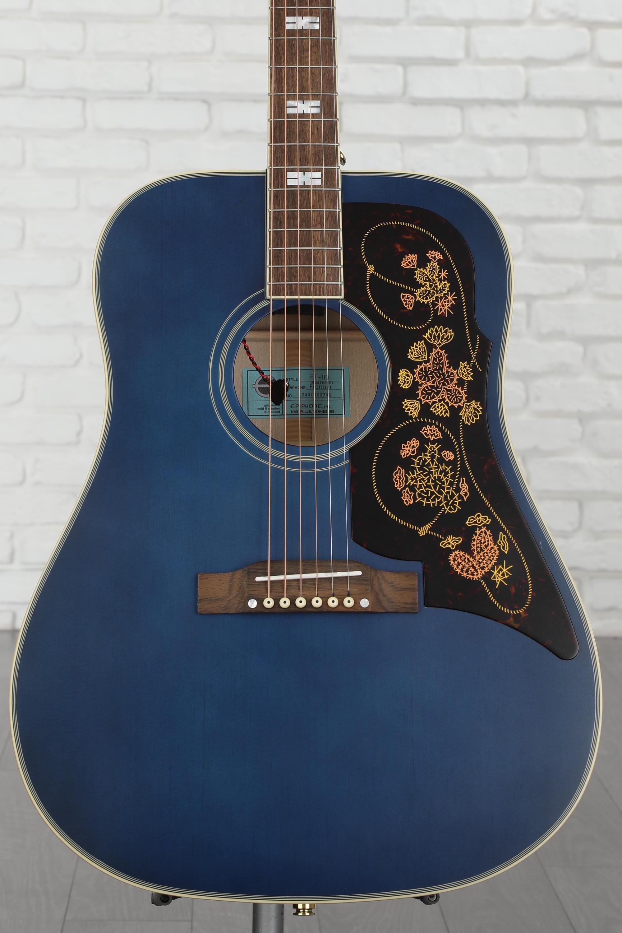 Epiphone Masterbilt Frontier Acoustic-electric Guitar - Aged Viper Blue ...