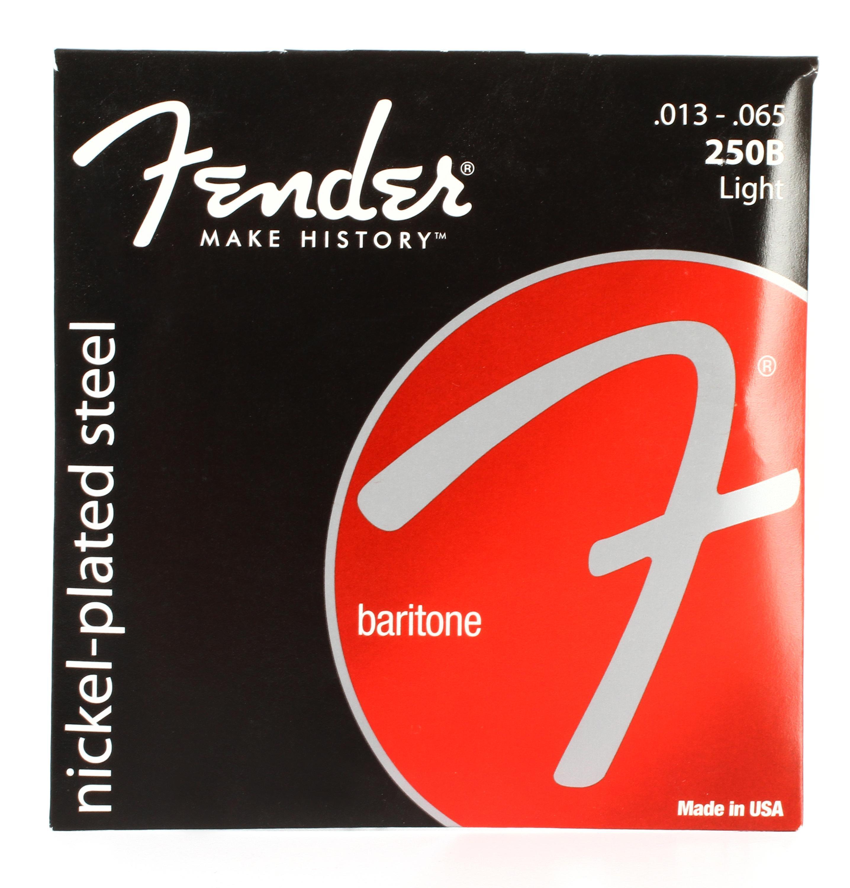 Fender Super 250B Nickel Plated Steel Baritone Light Electric Strings ...