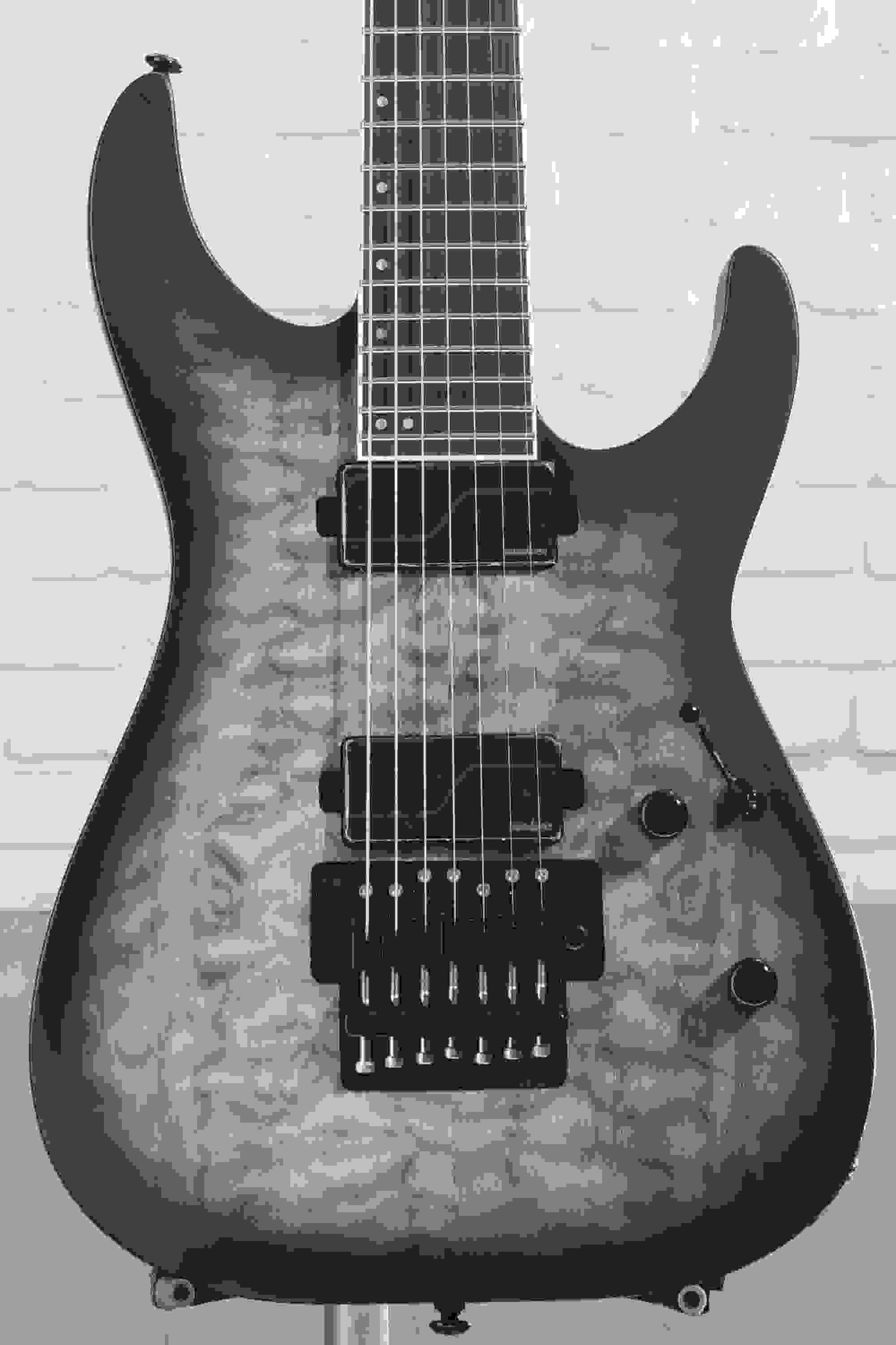 ESP LTD M-1007B 7-string Baritone Electric Guitar - Charcoal Burst ...