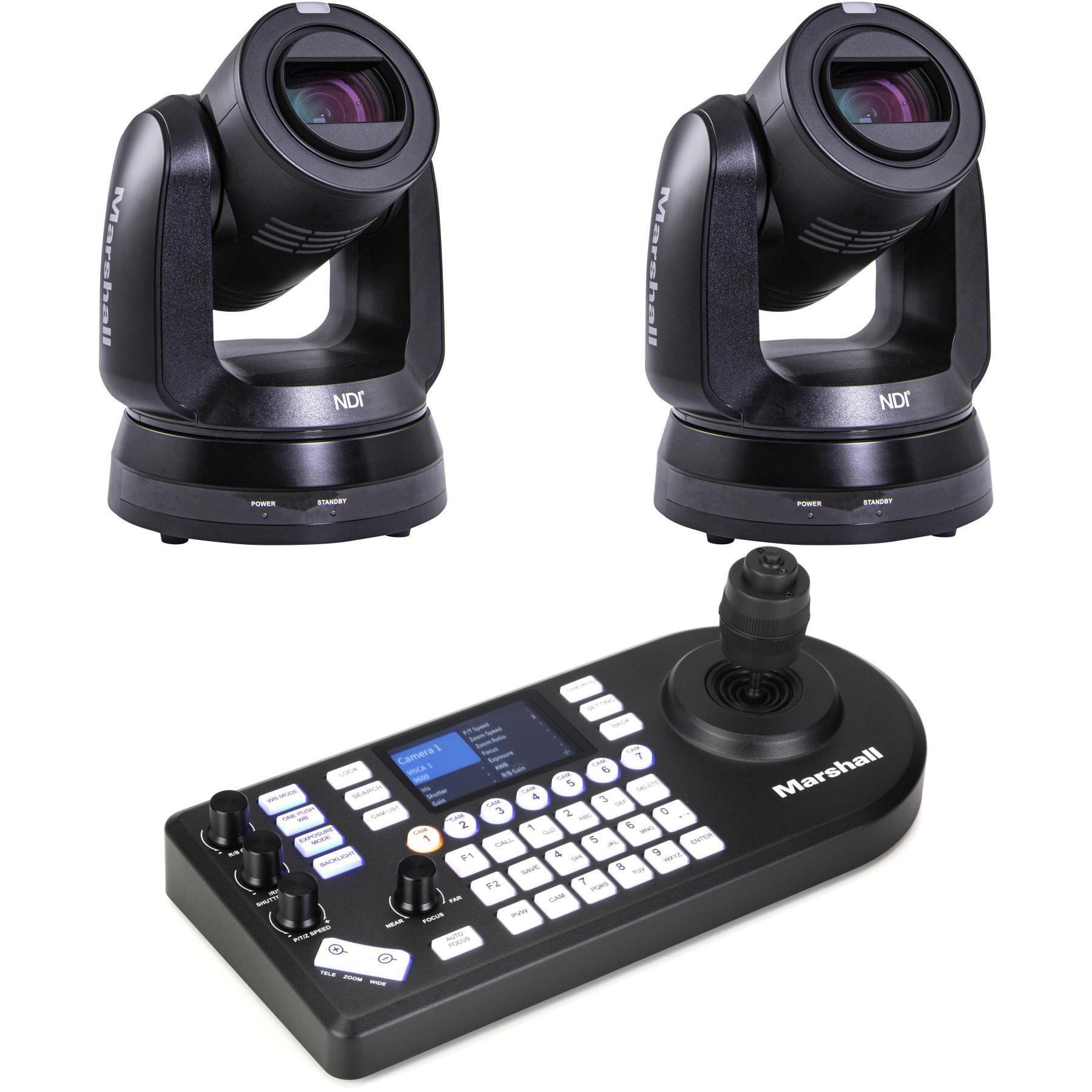 Marshall Electronics CV730-BHN 30x UHD60 NDI Dual PTZ Camera System ...