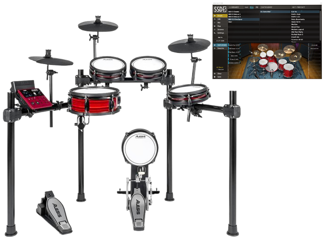 Alesis Nitro Pro Electronic Drum Kit with Steven Slate Drums SSD5 ...