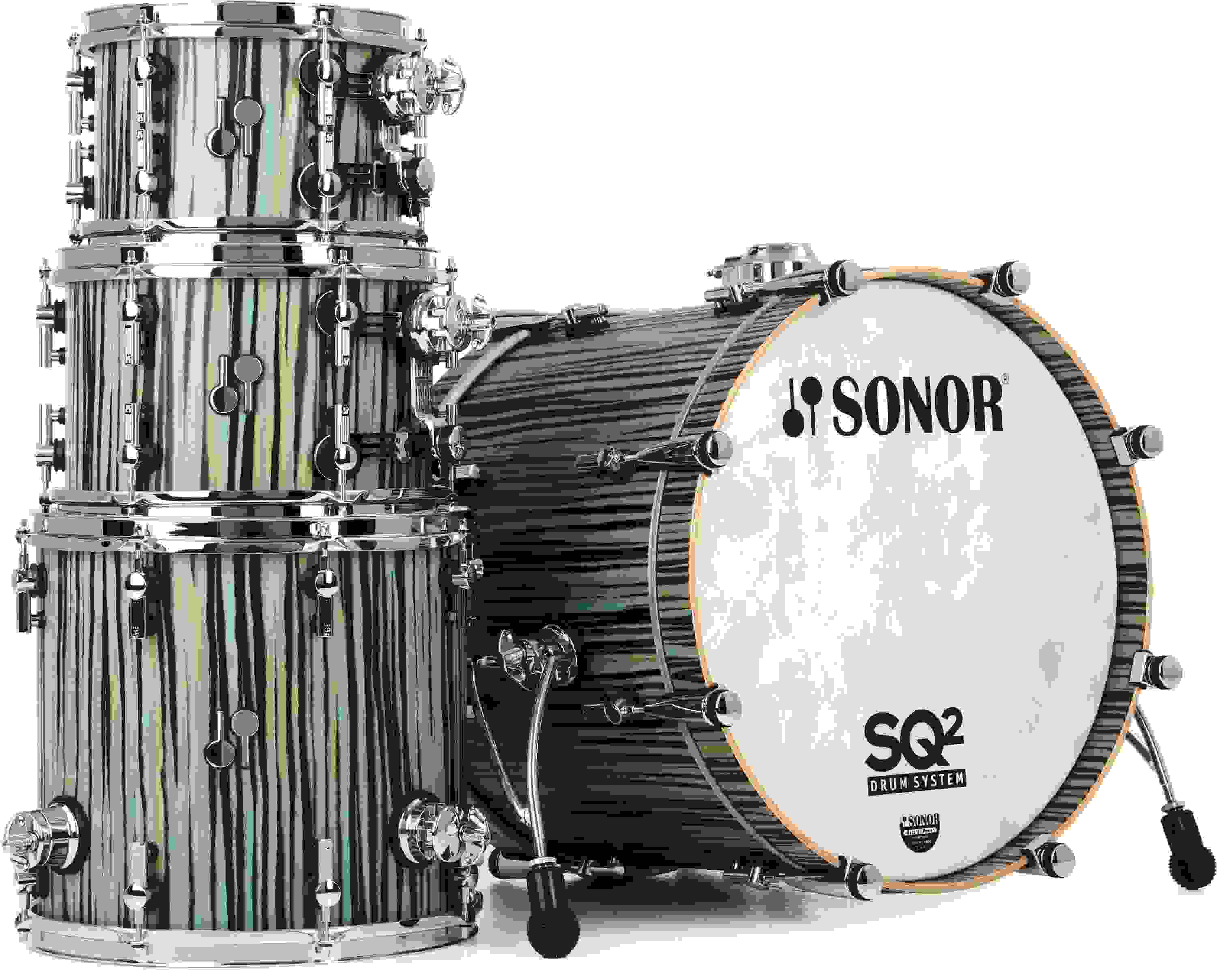 Sonor SQ2 Maple 4-piece Shell Pack - Stratawood Semi-Gloss | Sweetwater