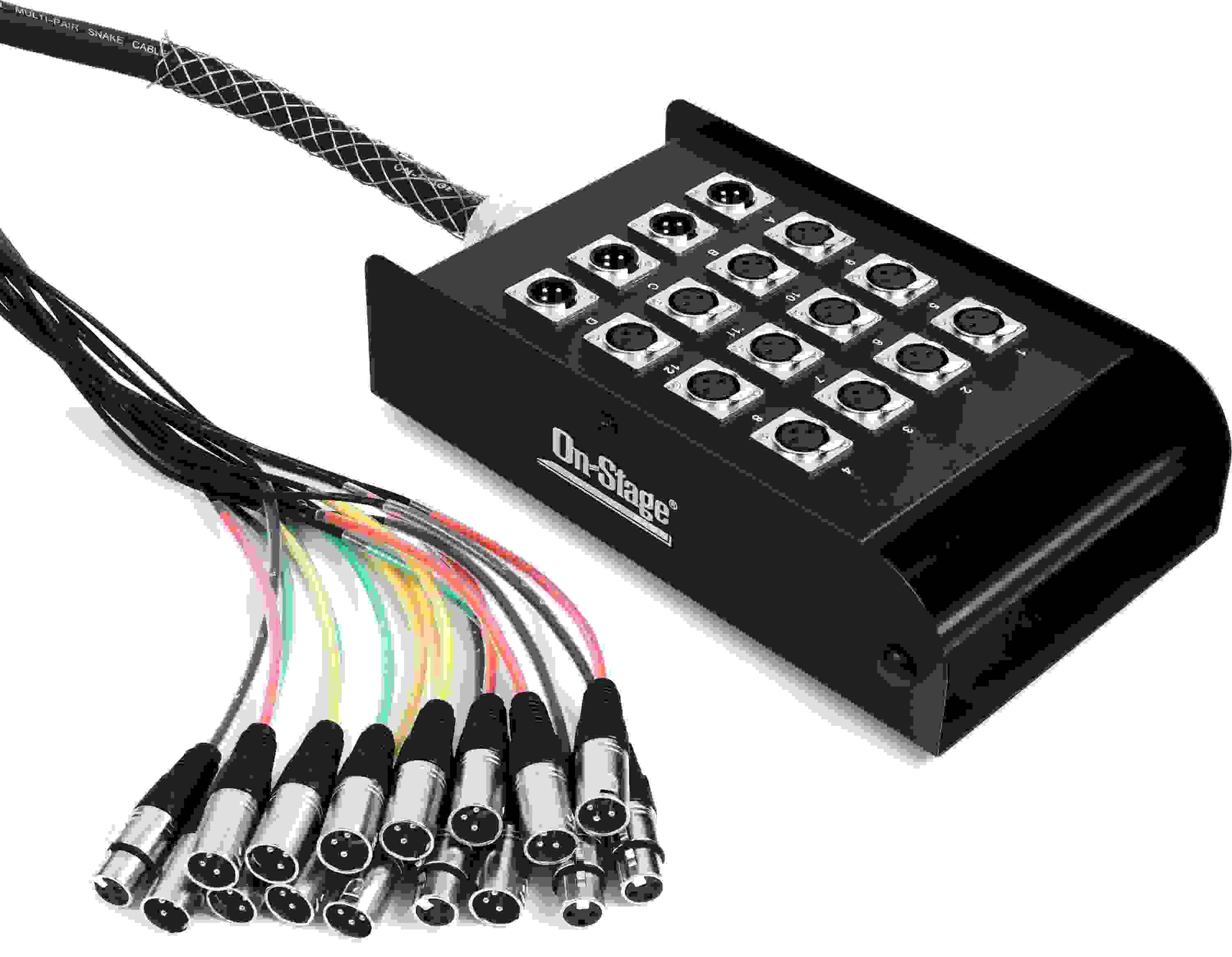 On-Stage SNK12450V2 12x4 XLR Stage Snake - 50 foot | Sweetwater