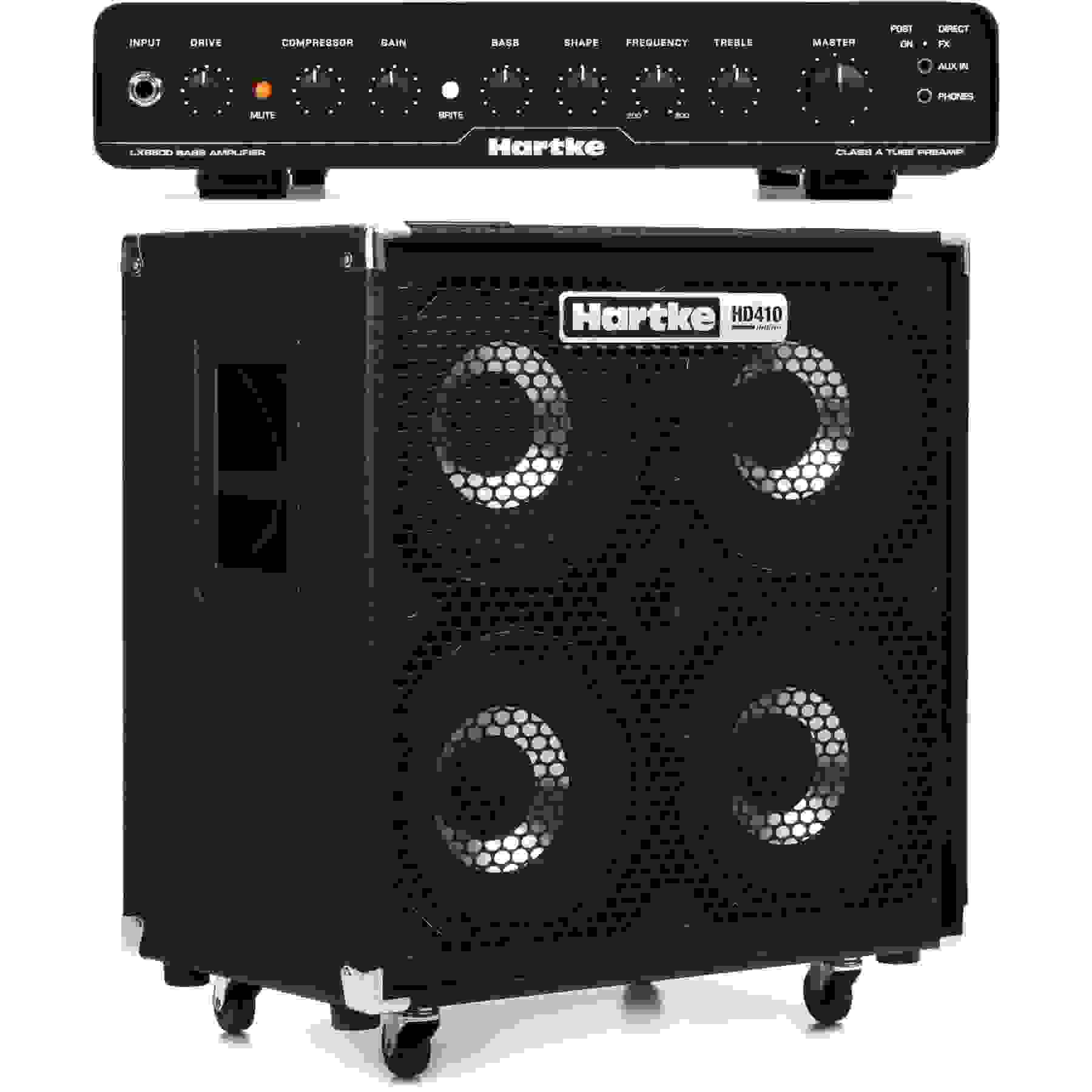 Hartke LX8500 800-watt Bass Head and 1000-watt 4x10" Bass Cabinet ...