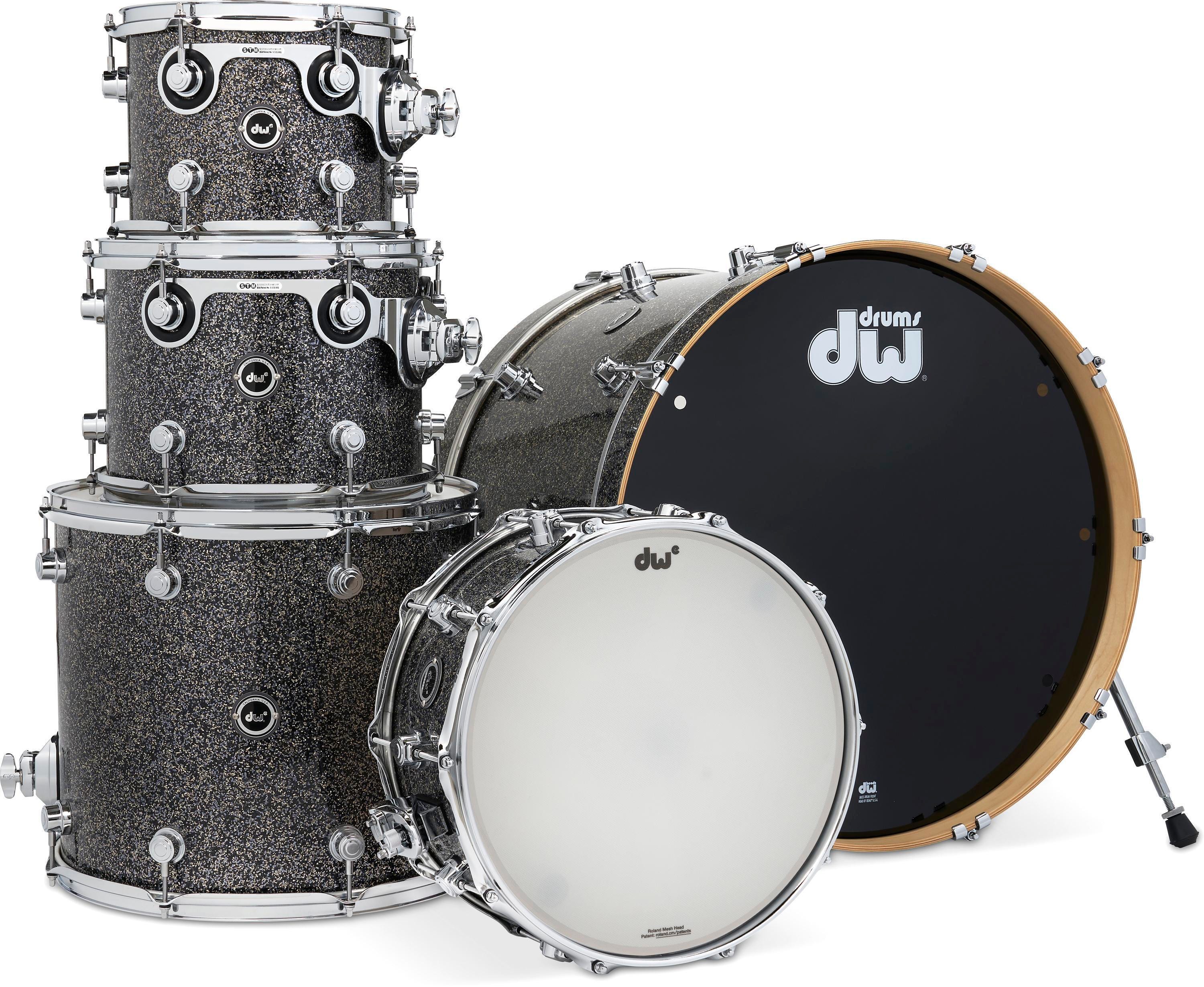 DW DWe 5-piece Shell Pack - Black Galaxy FinishPly | Sweetwater
