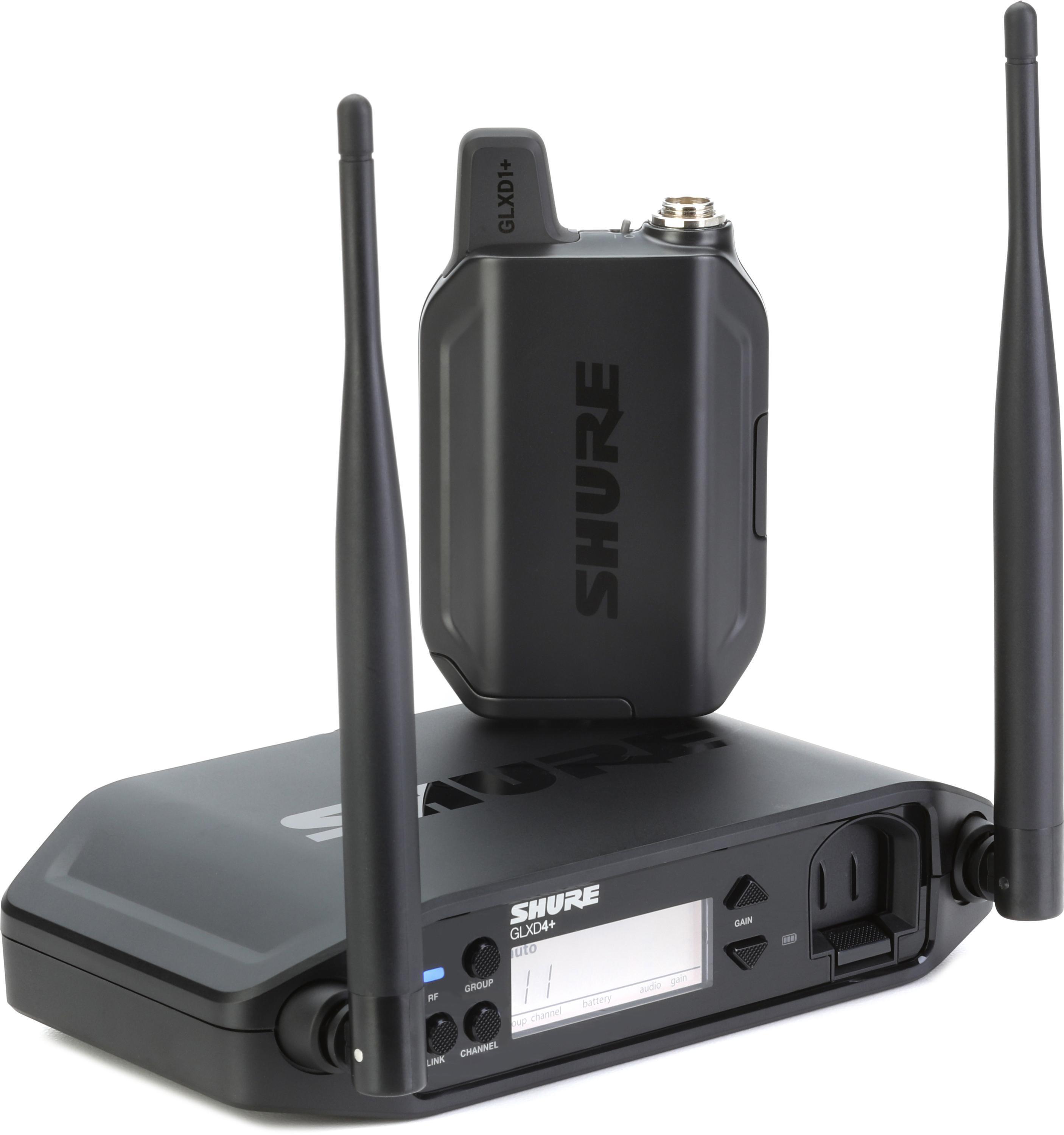 Shure GLXD14+/93 Digital Wireless Presenter System with WL93 Lavalier Microphone | Sweetwater