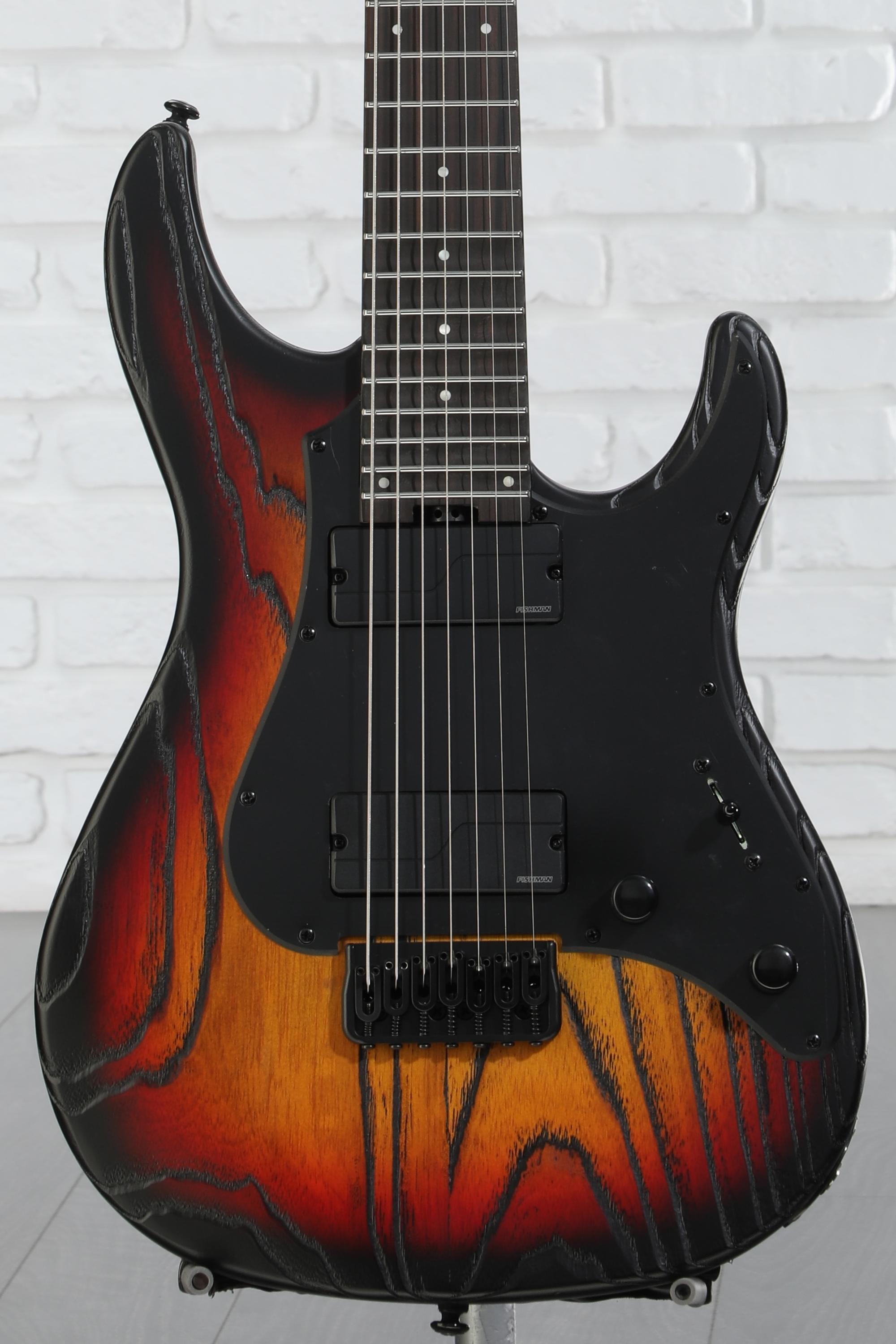 ESP SN-1007 7-string Baritone Electric Guitar - Fireblast | Sweetwater