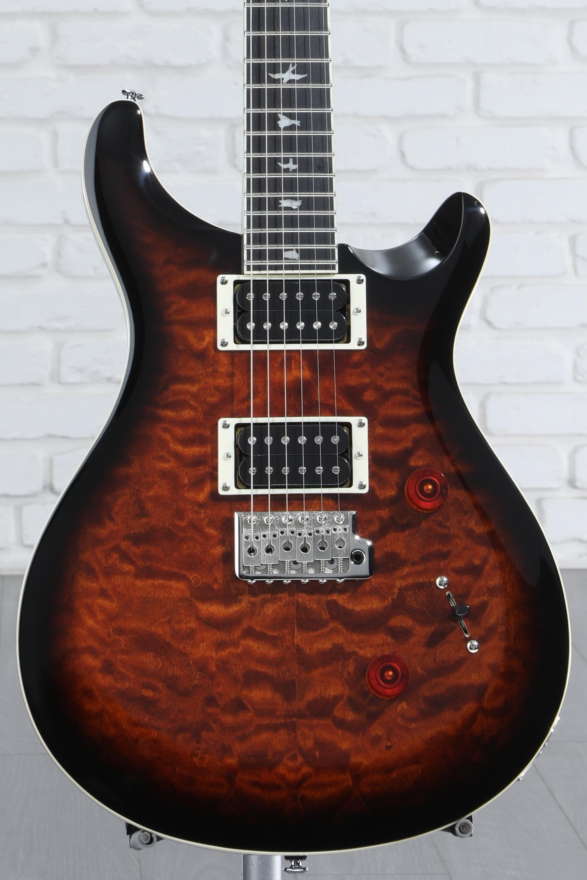 PRS SE Custom 24 Electric Guitar - Quilted Black Gold Sunburst | Sweetwater